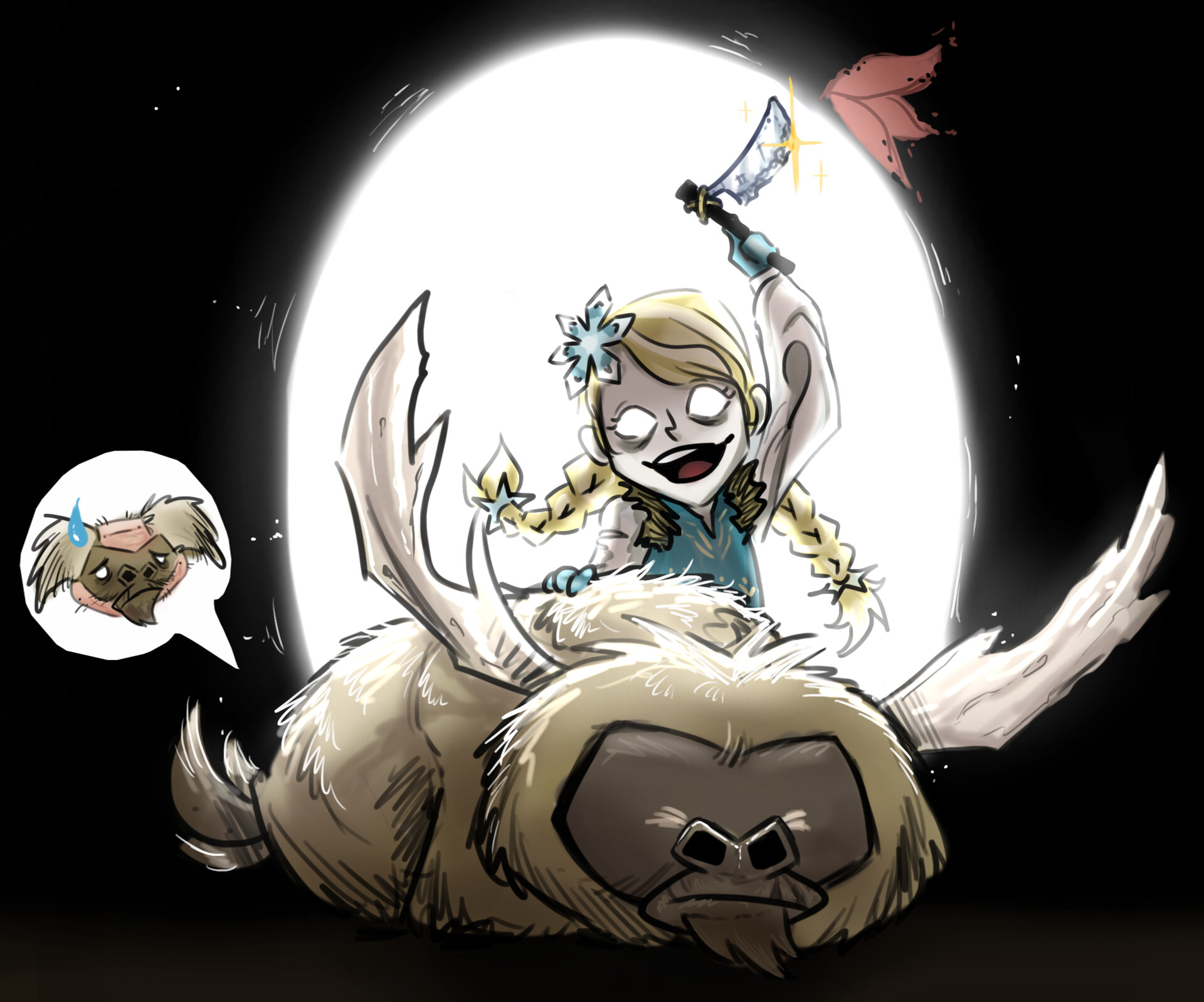 ArtStation - Don't Starve Wendy "Beefalo Hair Cut"