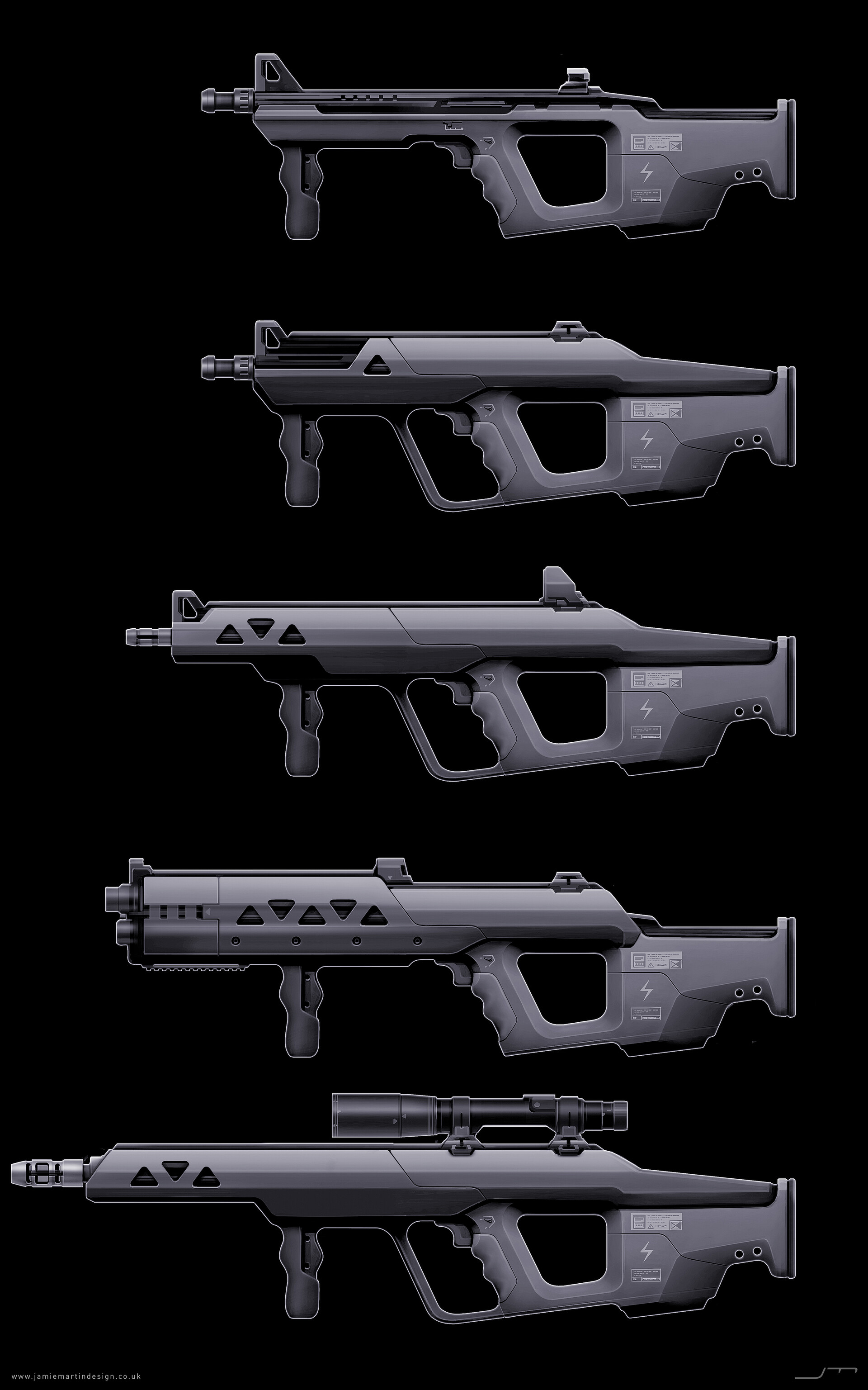 Jamie Martin - 'Survival': Weapons - concept art