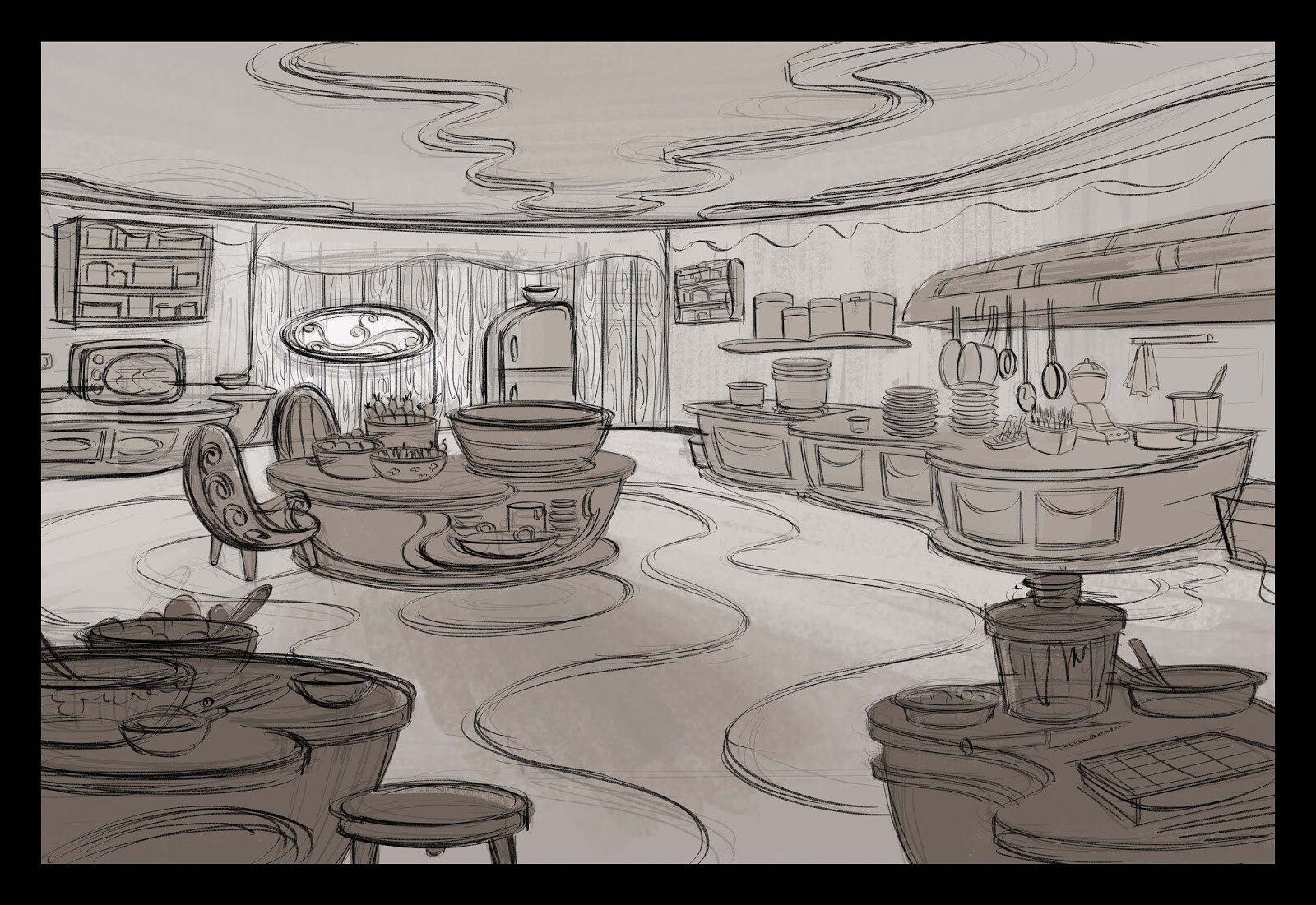 ArtStation - Kitchen Interior Concept Art