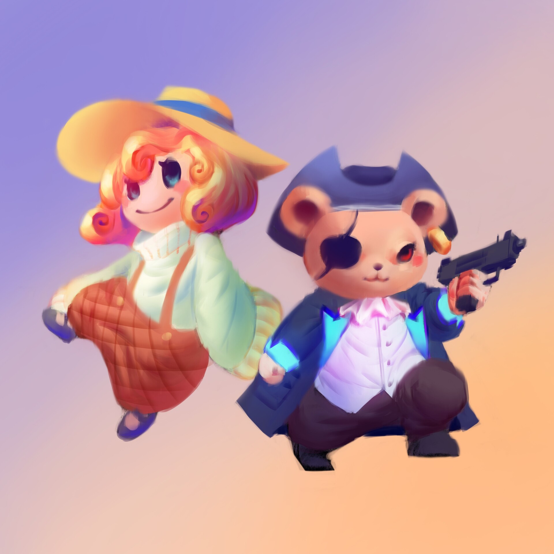 ArtStation - Chantilly & Captain Gummy Bear