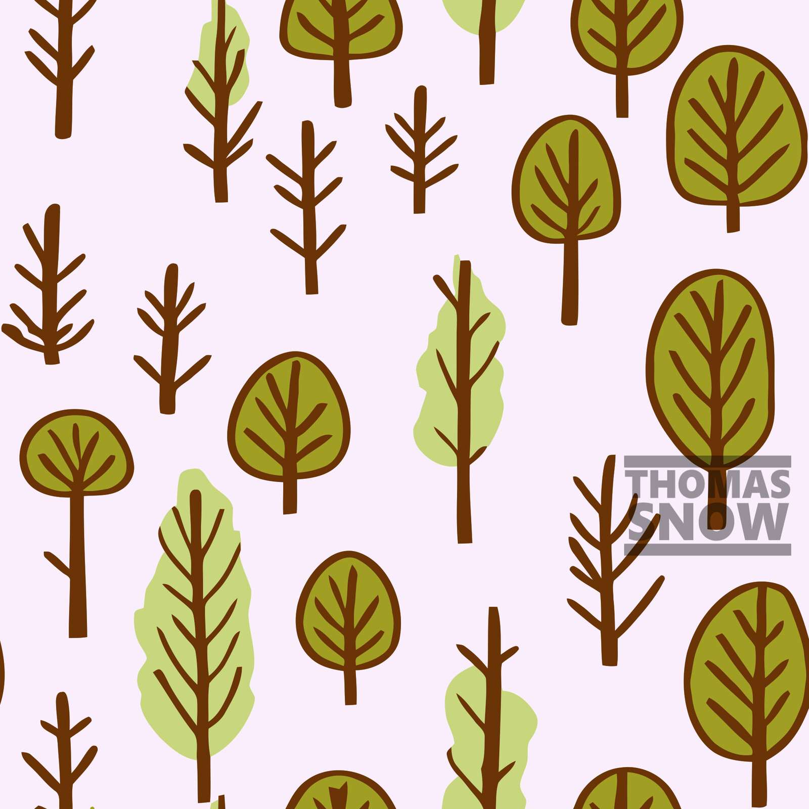 Thomas Snow - "See the forest for the trees" seamless patterns collection