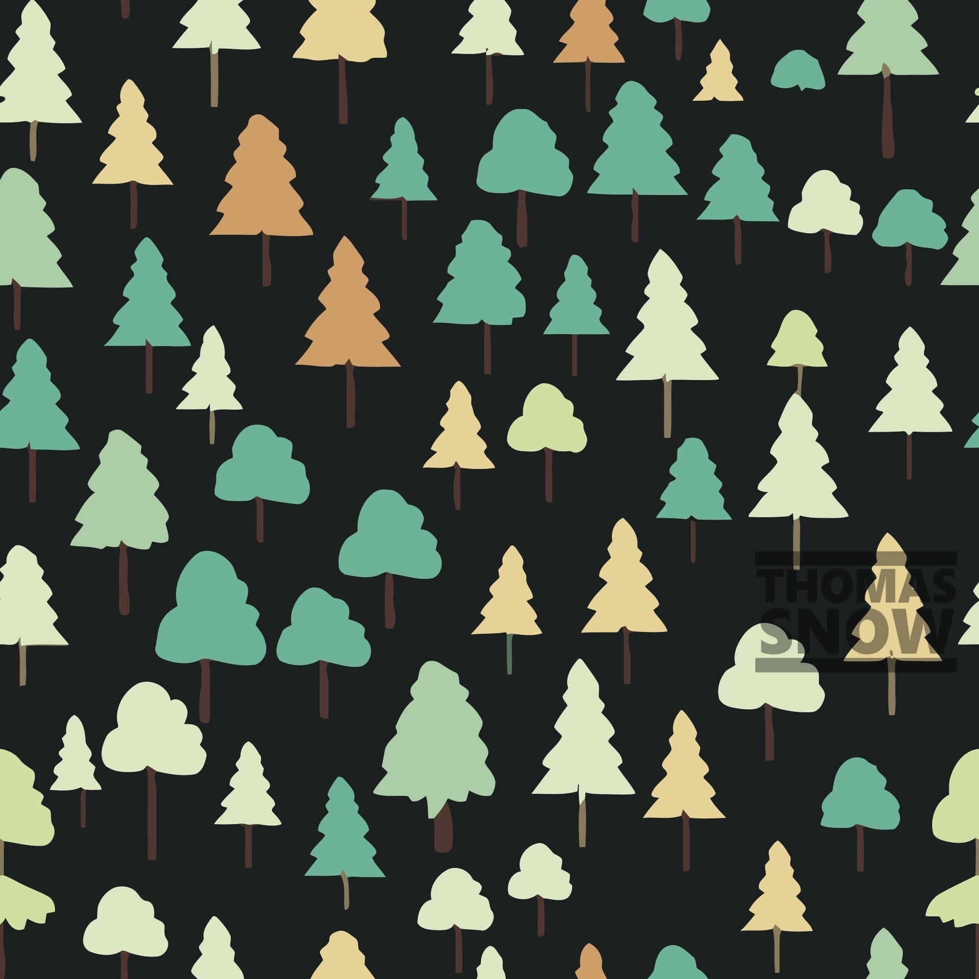 Thomas Snow - "See the forest for the trees" seamless patterns collection