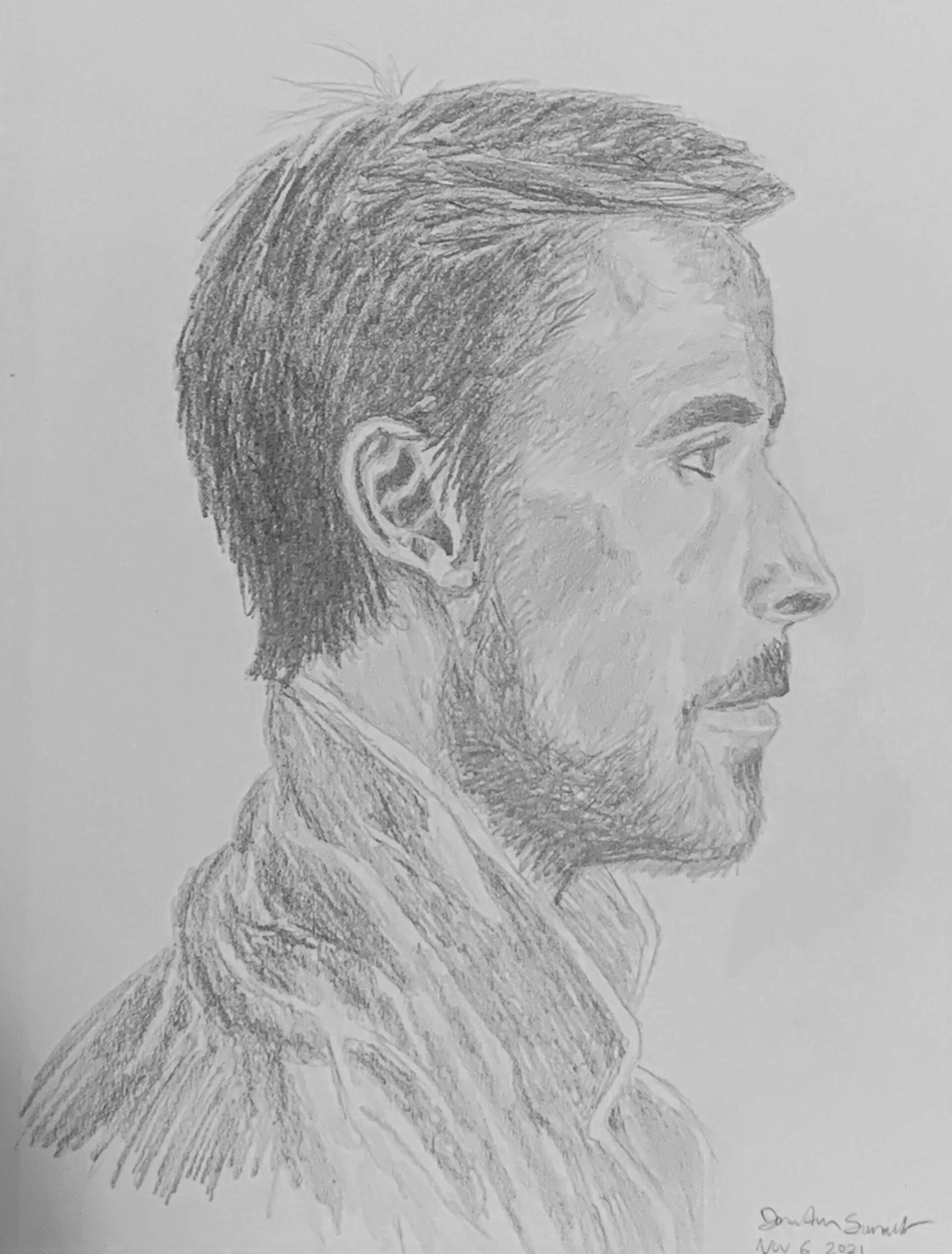 ArtStation - Ryan Gosling Profile Portrait Study