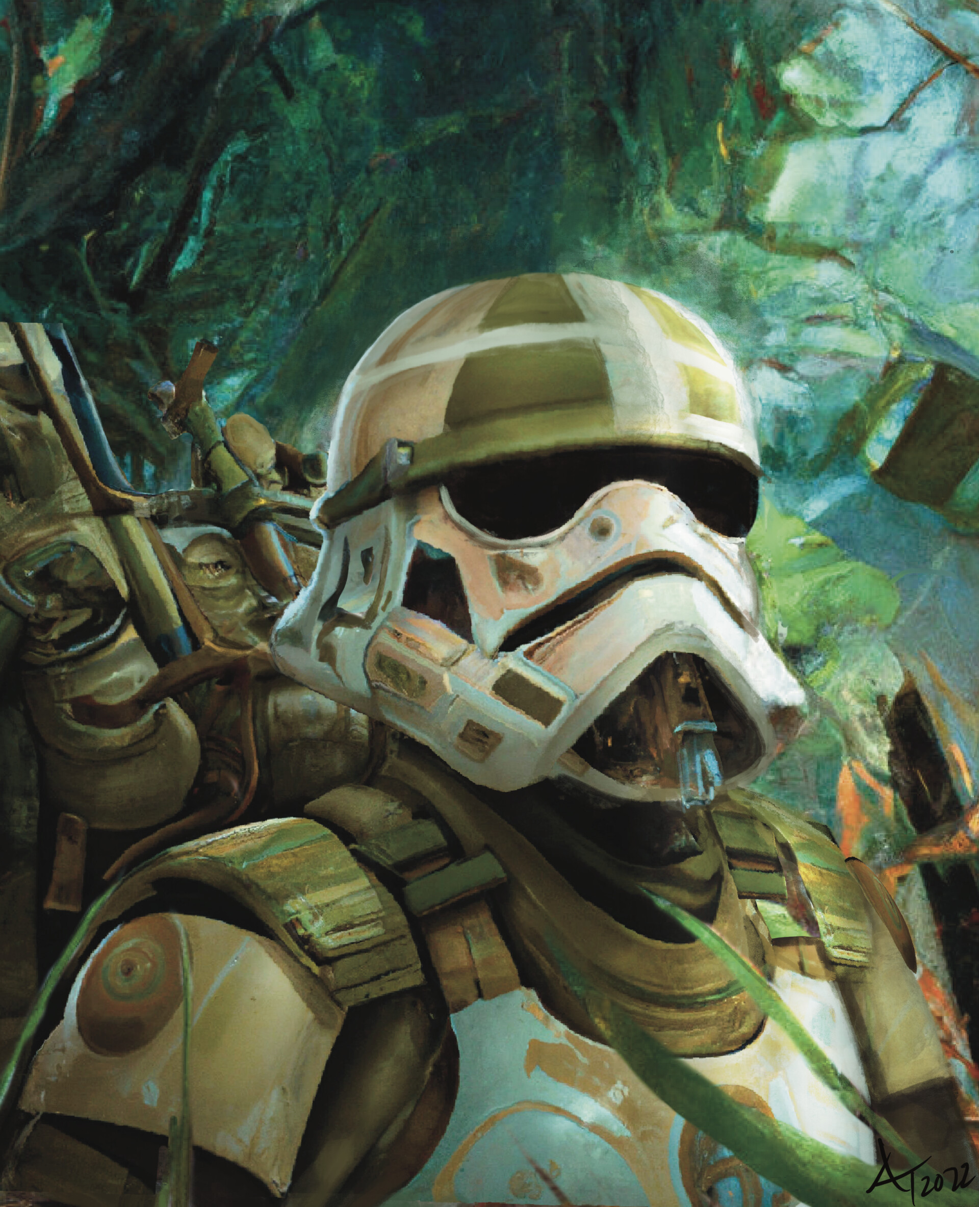 ArtStation - Stormtrooper Concept Art - Jungle Trooper