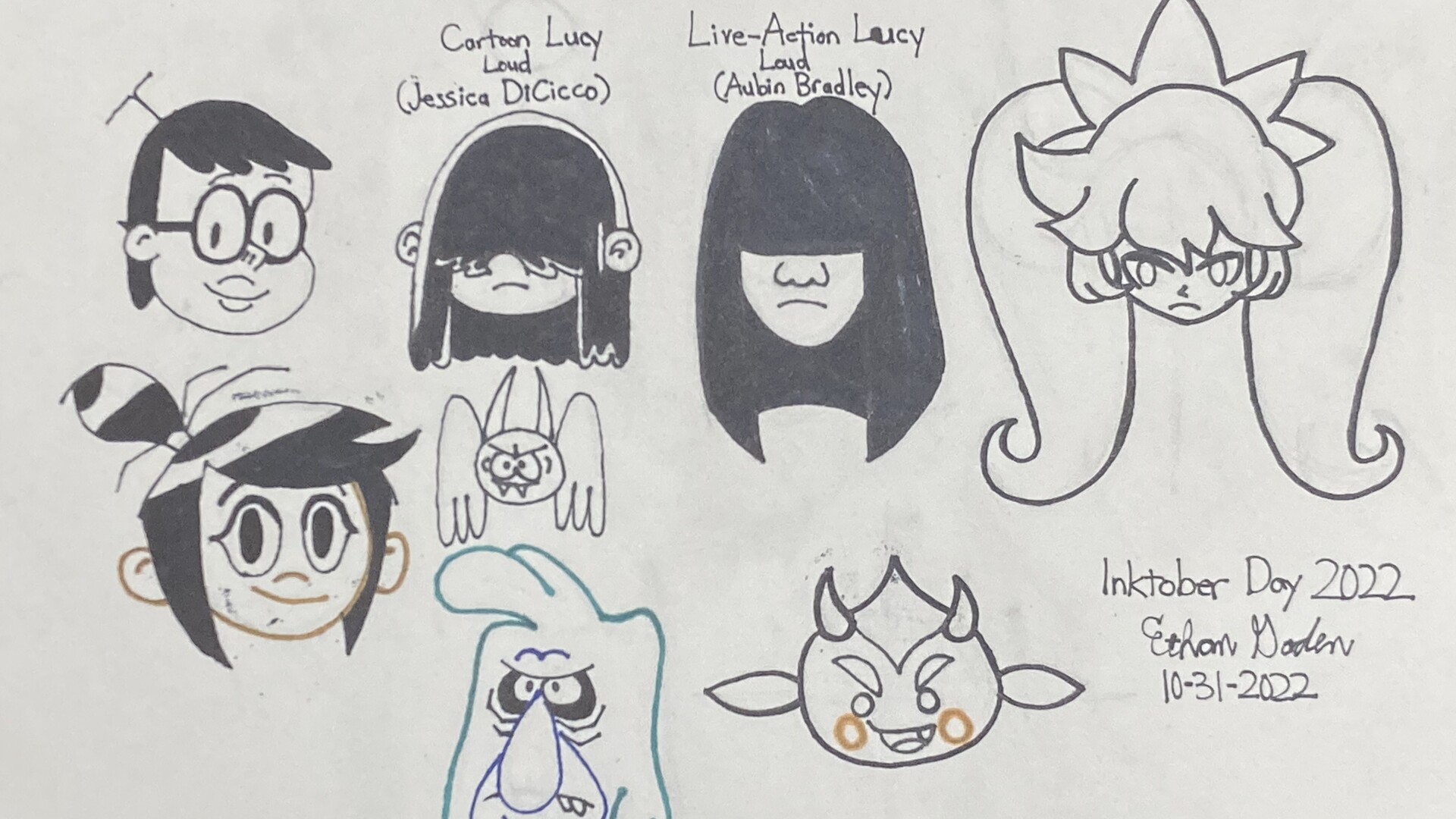 ArtStation - Inktober Day 31 - Edward Feldson, Lucy Loud (both cartoon ...