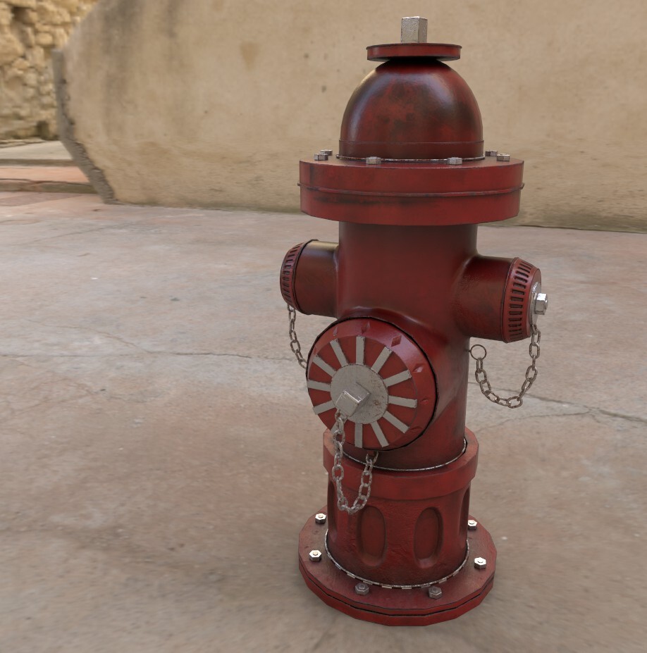 ArtStation - Hydrant Model and Texture