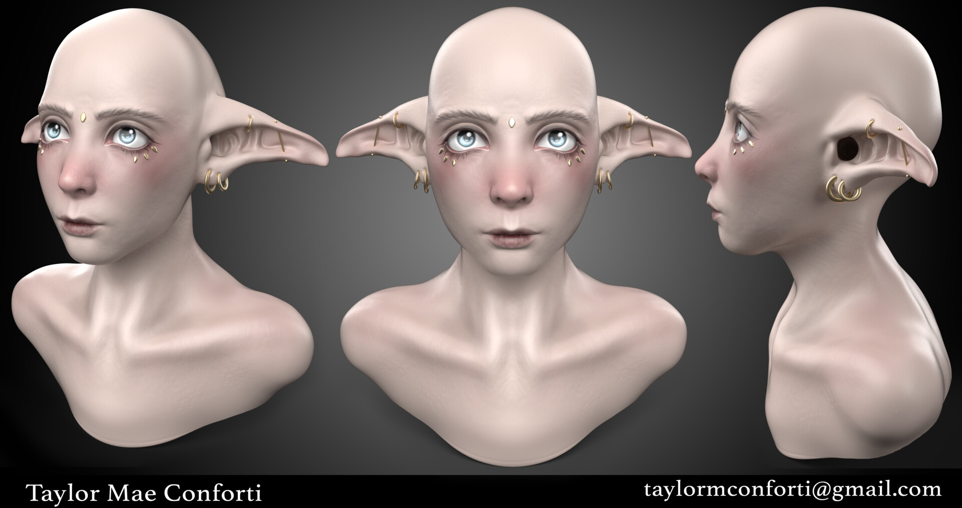 ArtStation - Elf Girl - Baby's First Sculpt Painting