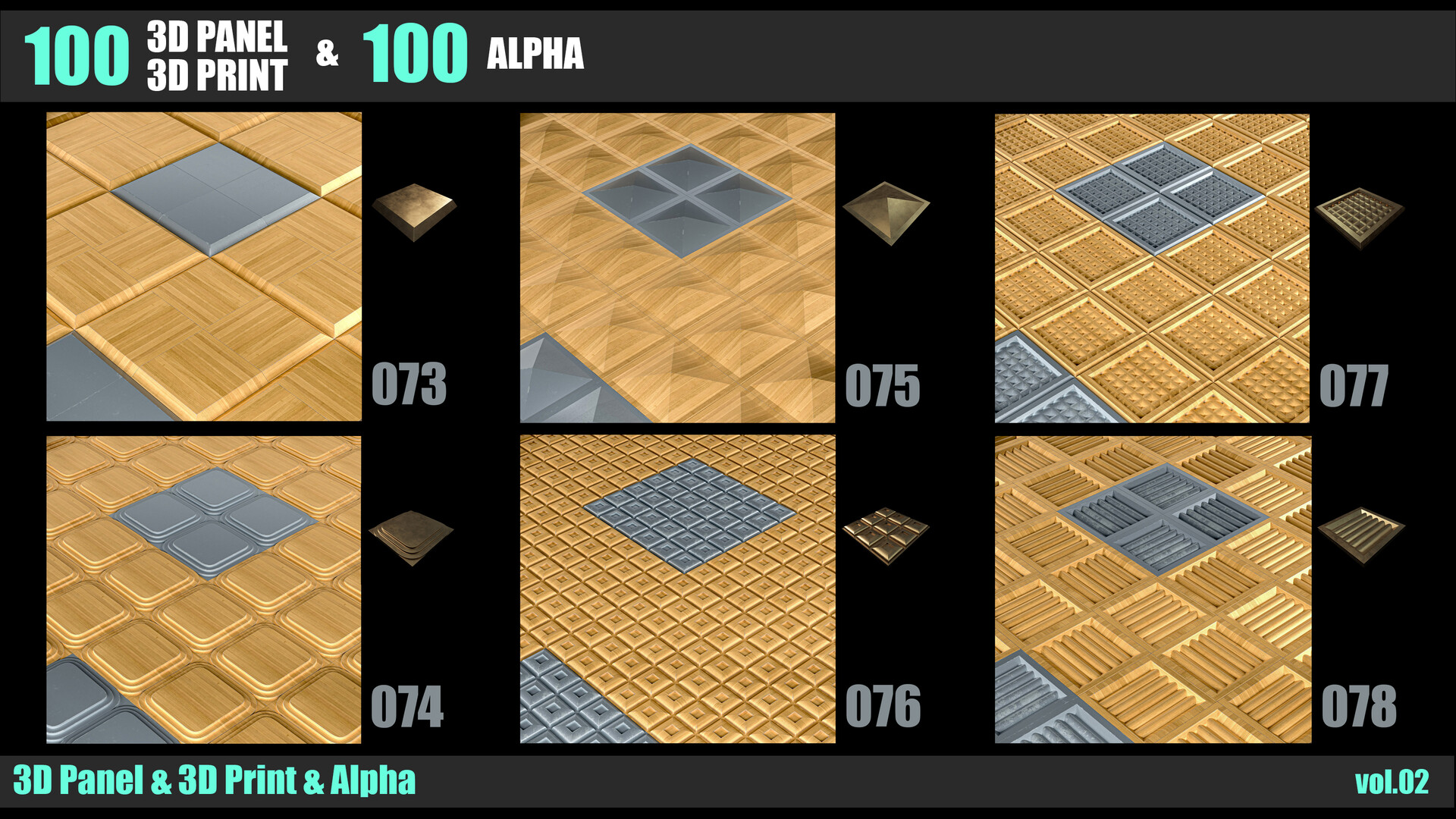 hossein-hamidi - 100 3D PANEL & 3D PRINT & ALPHA _VOL.02