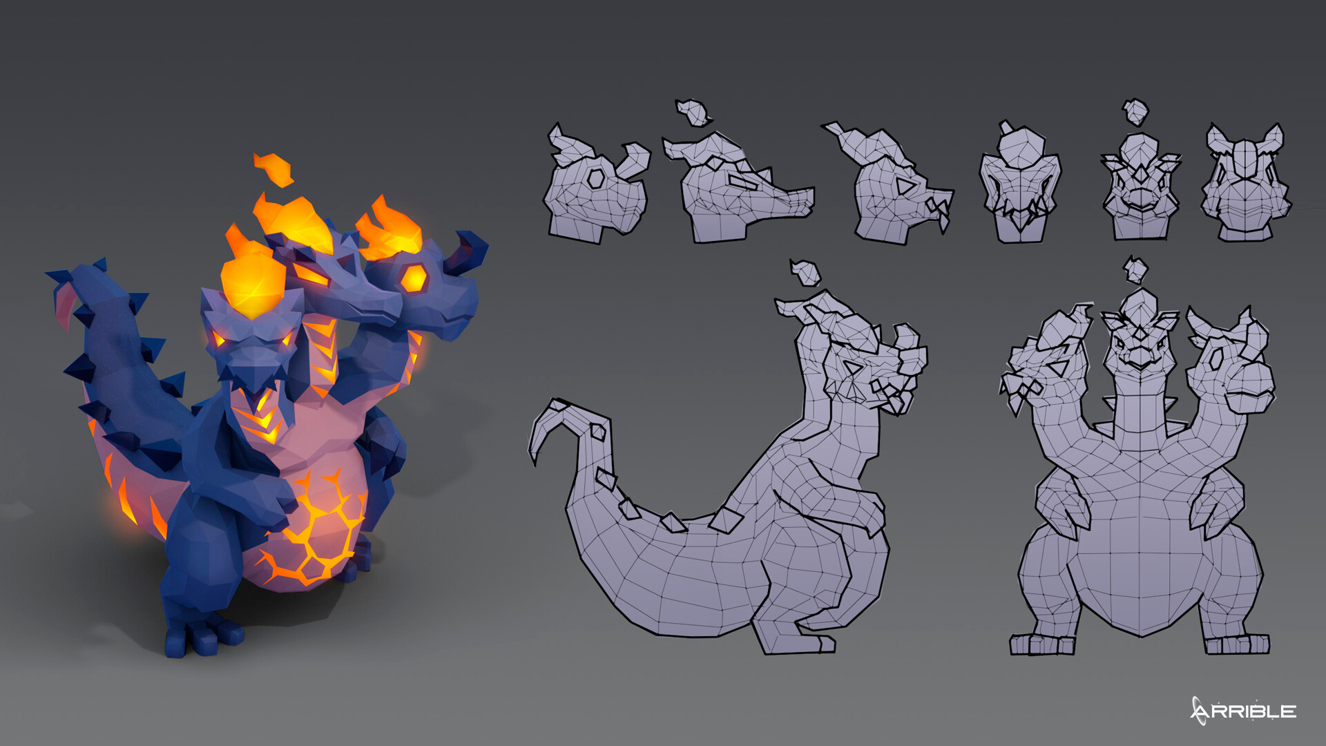 ArtStation - Fire Pet. 2D character concept for game project.