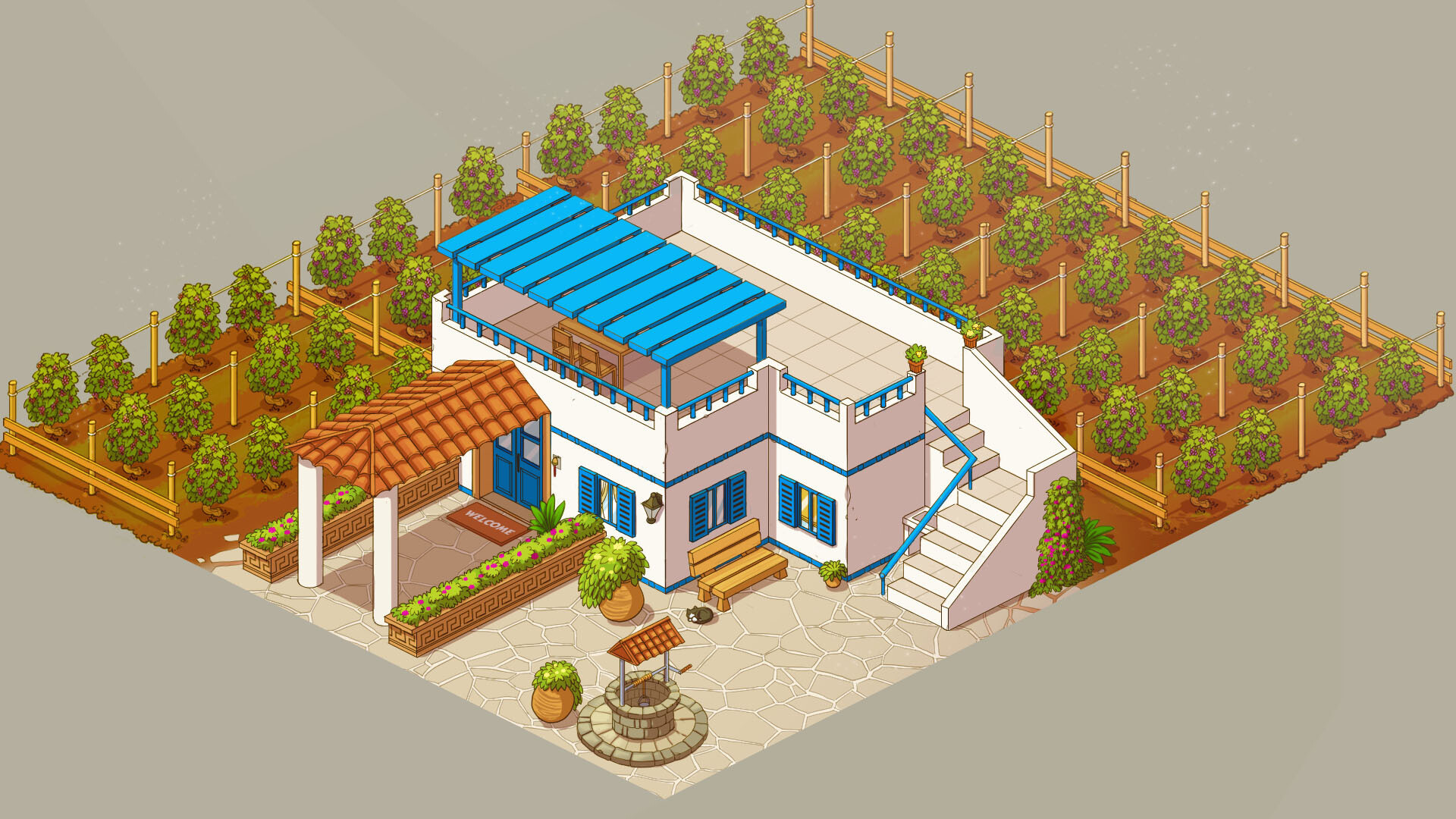 ArtStation - Greek Villa concept art