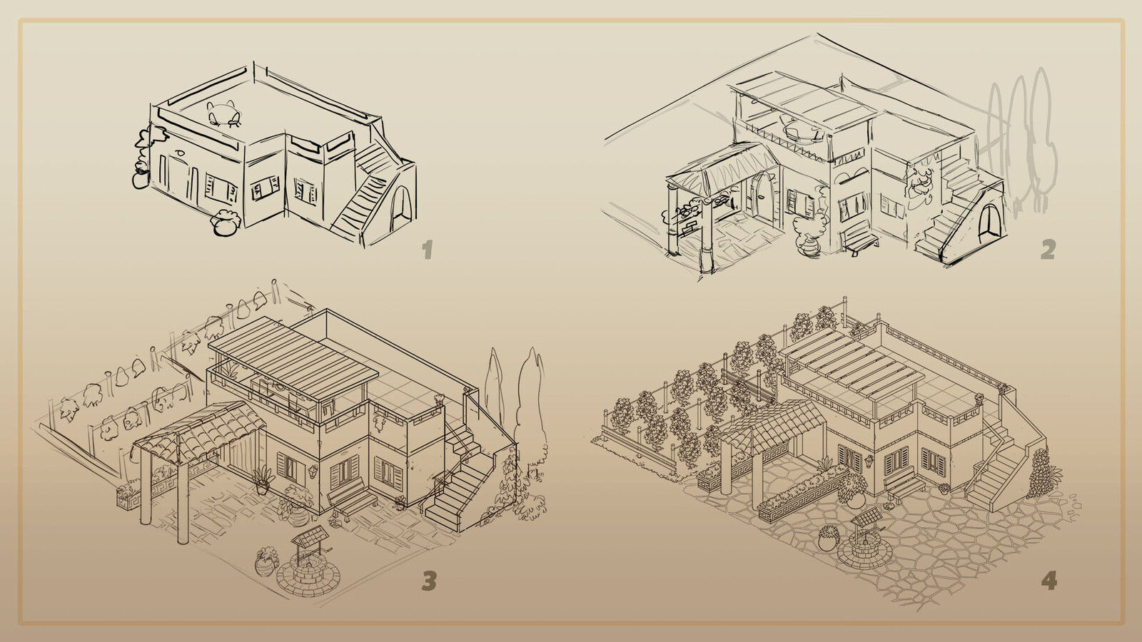 Krol Sánchez - Greek Villa concept art