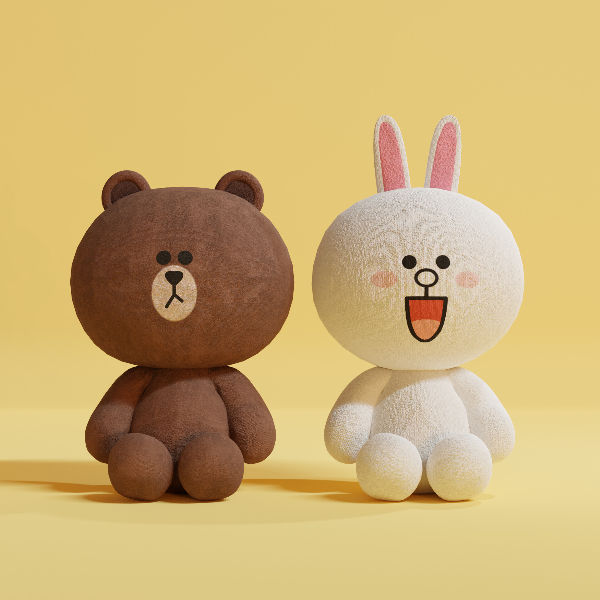 ArtStation - Brown & Cony Plushies