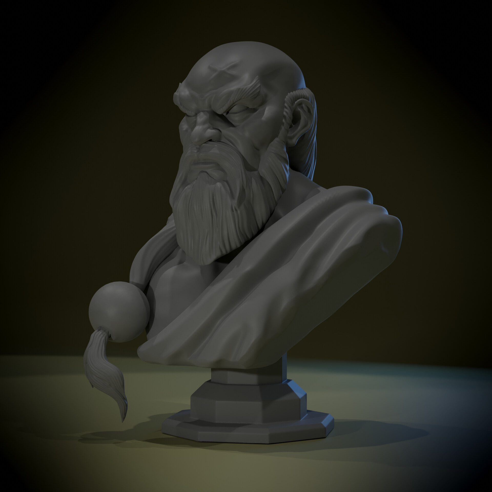 ArtStation - Gouken Street Fighter bust