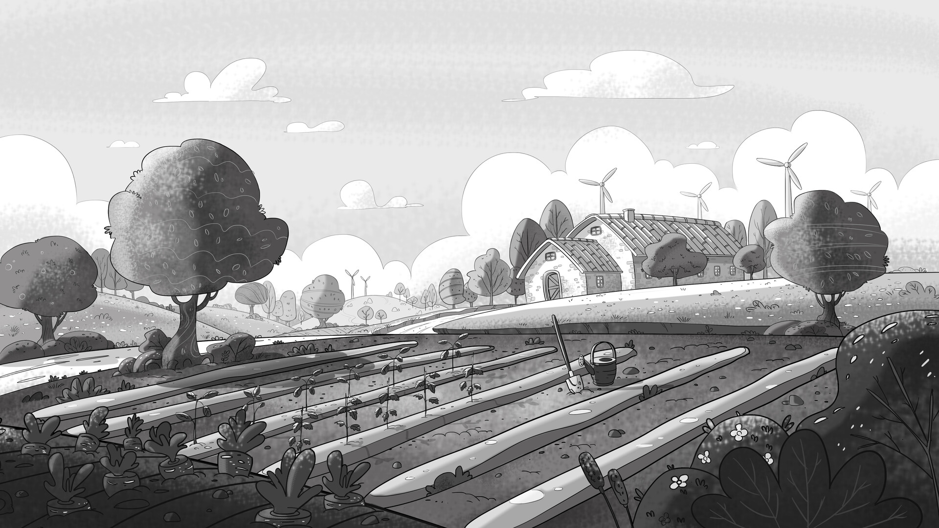 ArtStation - Farm House Exterior Concept Art