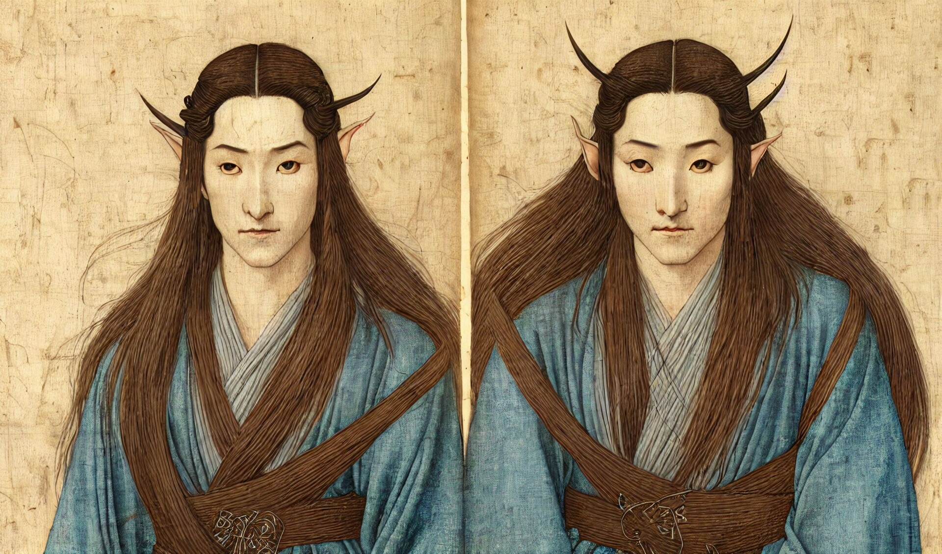 ArtStation - Twin Elf Brothers from the East Portrait #2