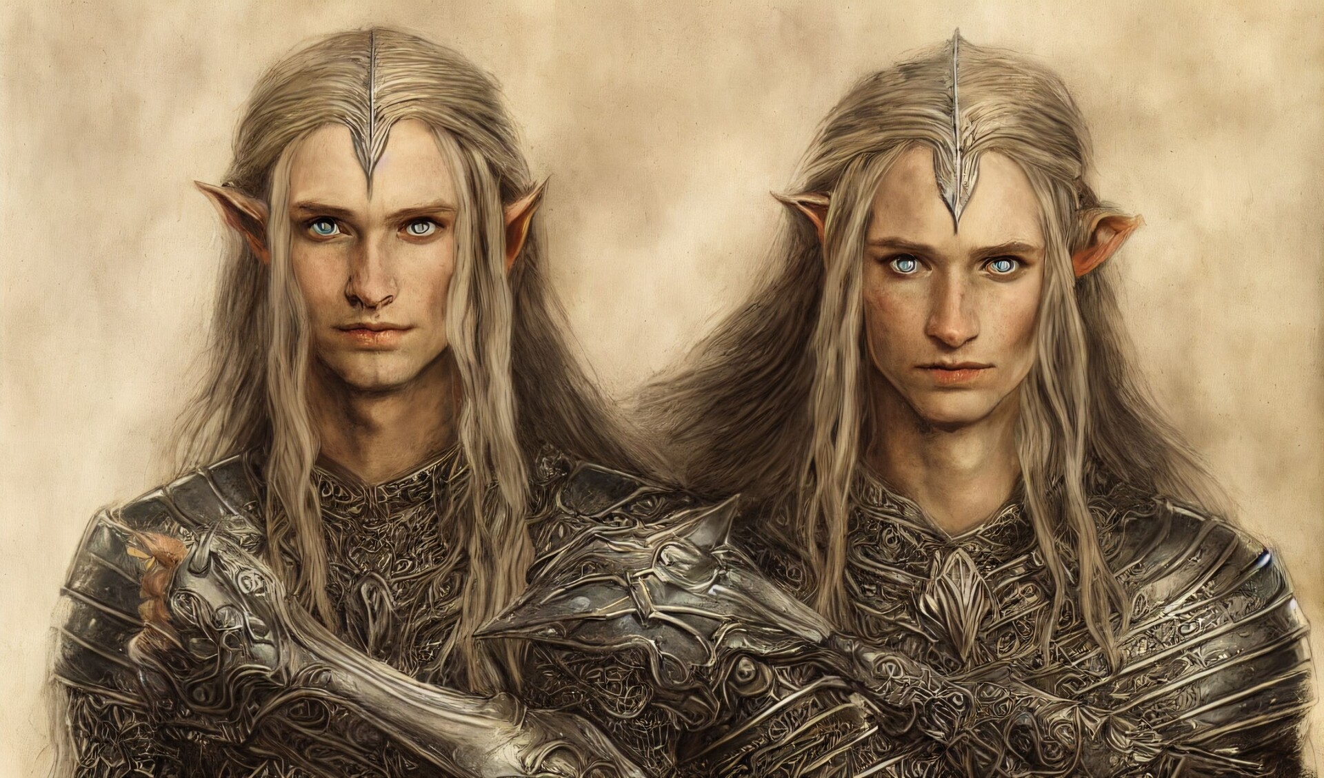 ArtStation - Portrait of Unnamed Elf Twins of Middle Earth #3