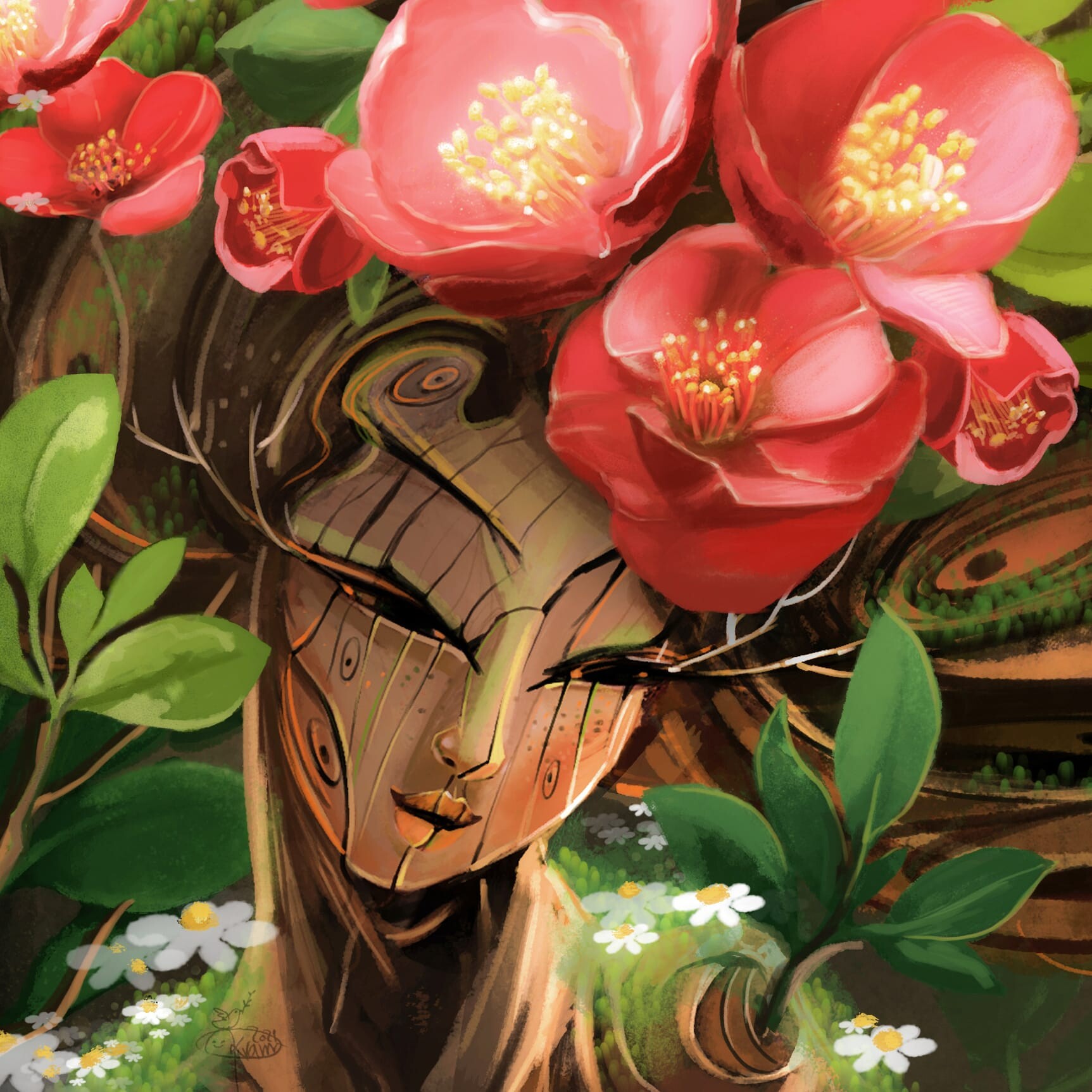 ArtStation - spring lady