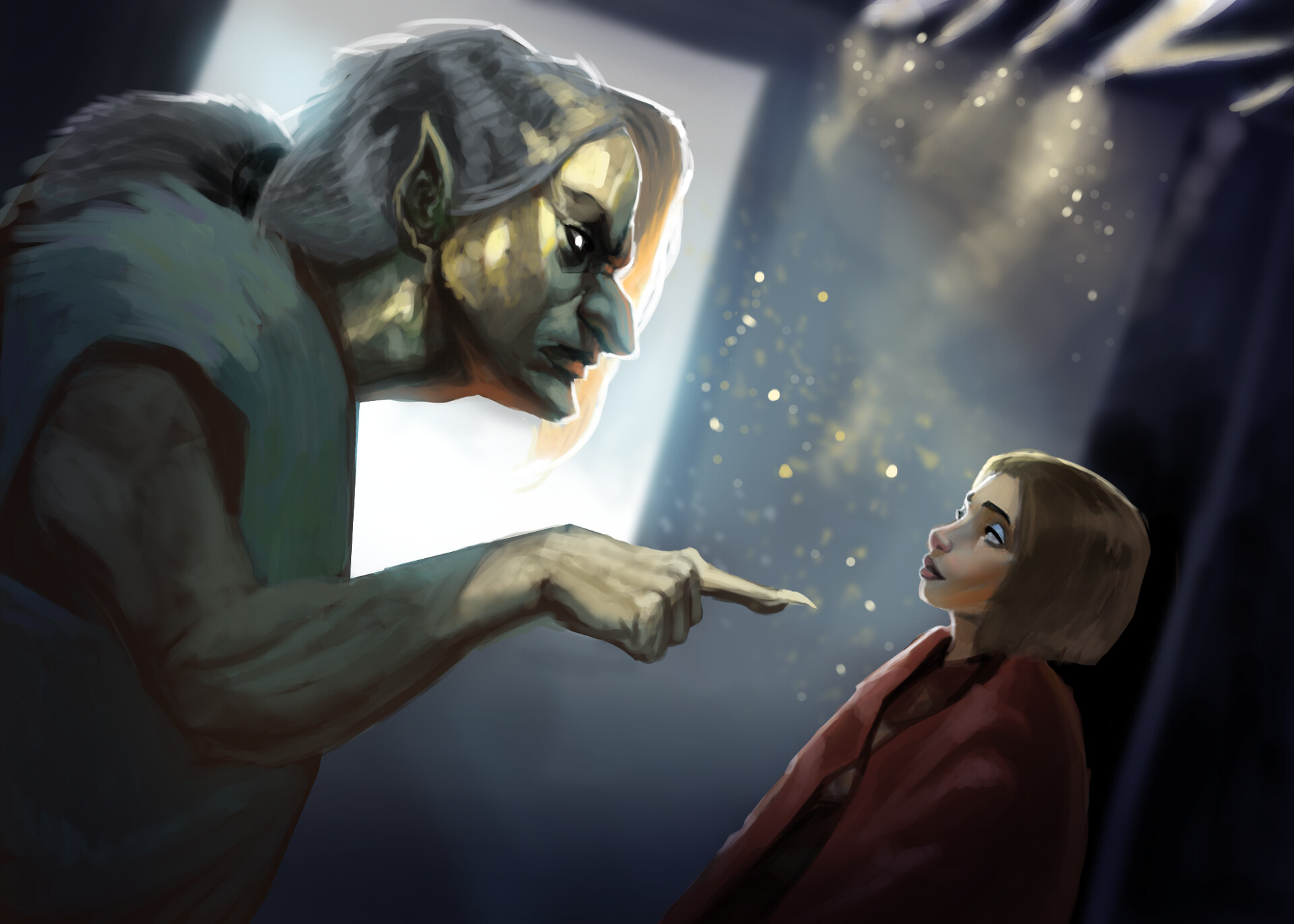 ArtStation - Baba Yaga - Spooky Witch Painting