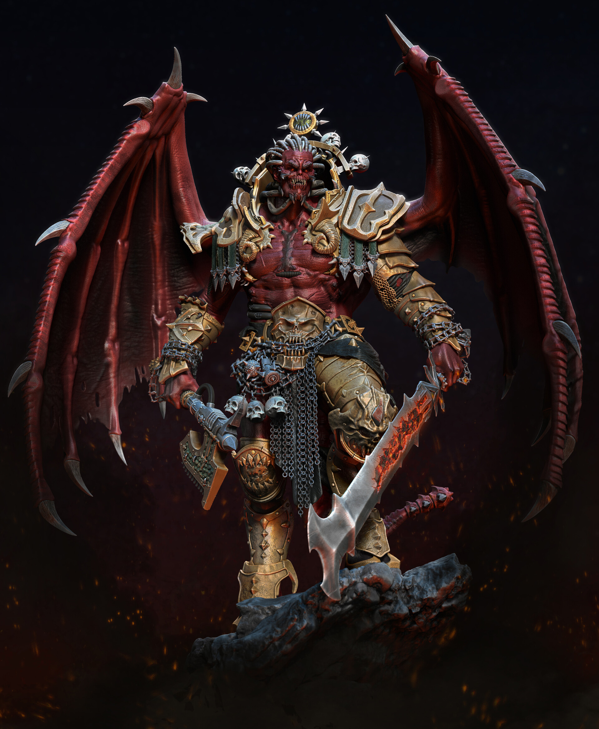ArtStation - The Daemon Primarch Angron