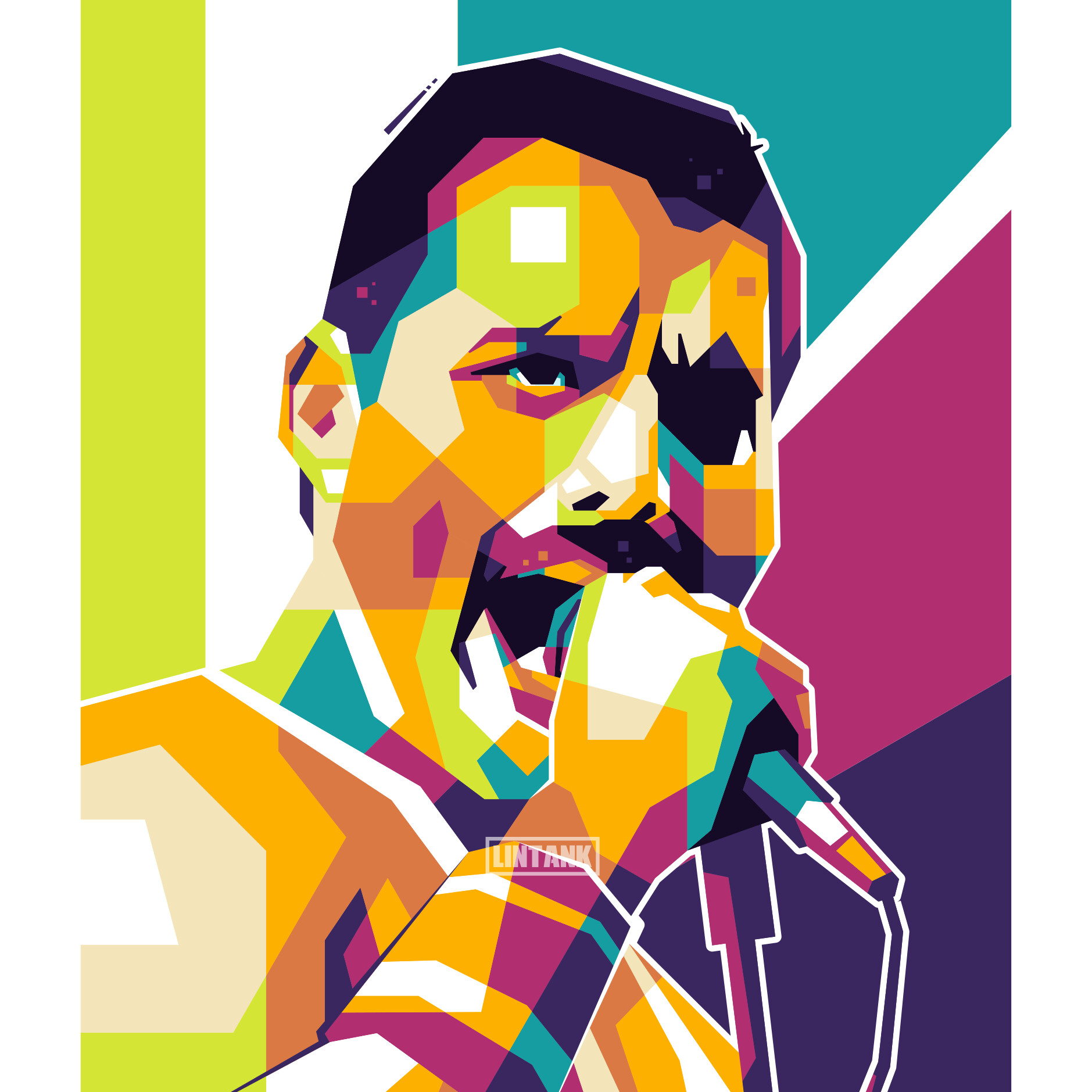 ArtStation - Freddie Mercury Singer in WPAP Style