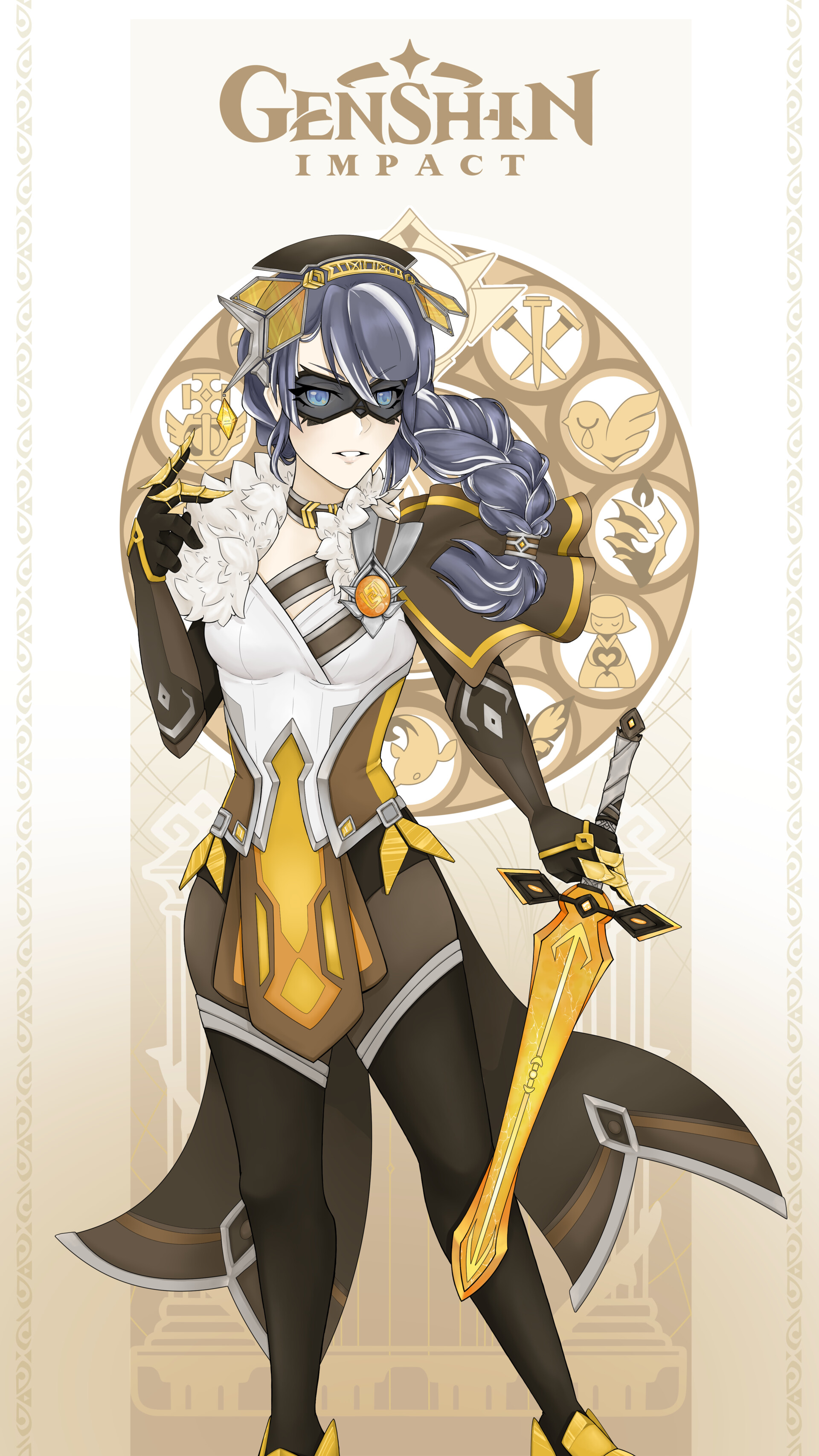 ArtStation - Fatui Geo Sword User [Genshin Impact - Original Design]