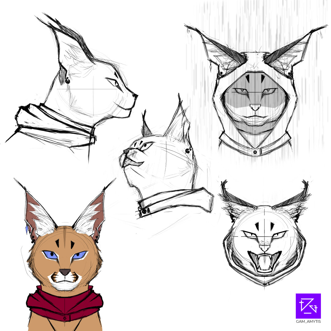 ArtStation - Sakran the Caracal (expressions)