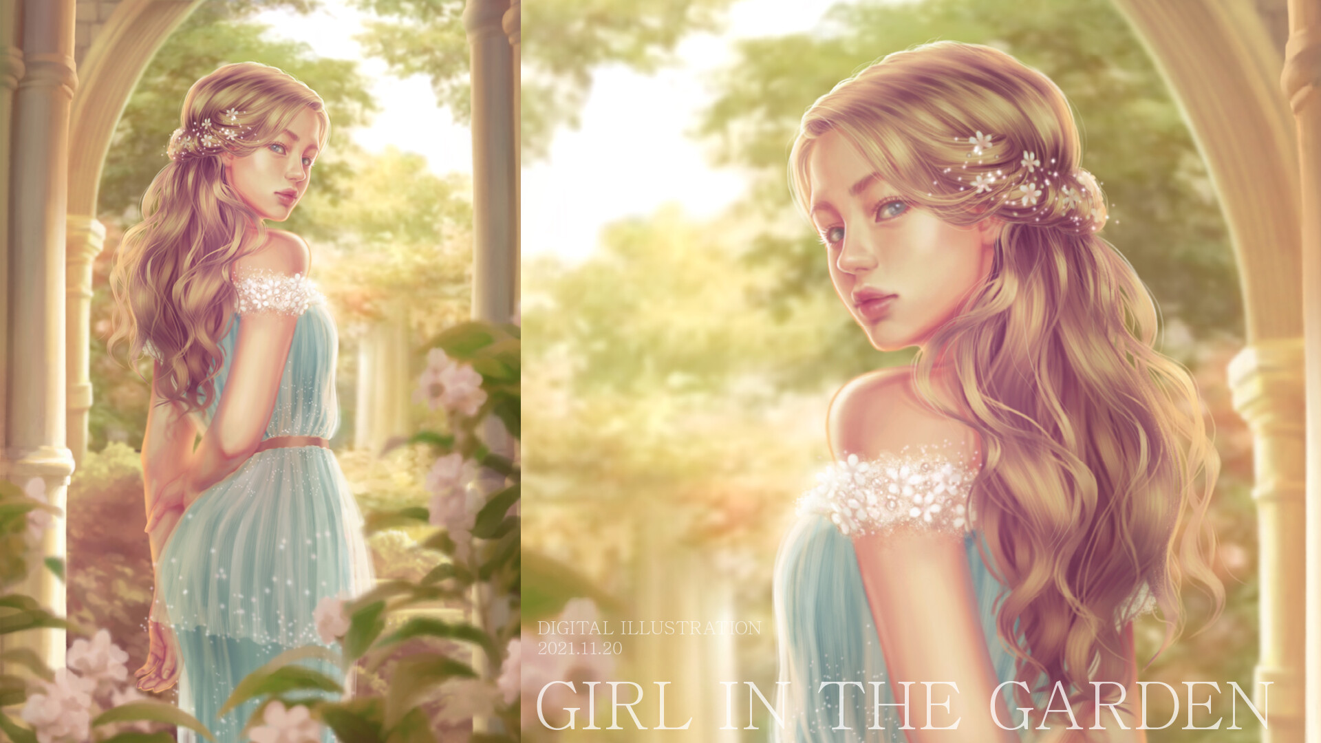 ArtStation - Girl in the garden