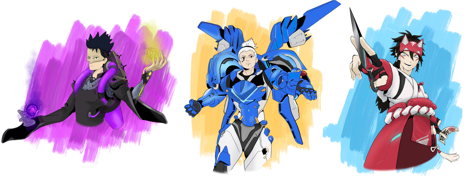 ArtStation - Shinobi Striker Pervy Clan Members as Overwatch Characters