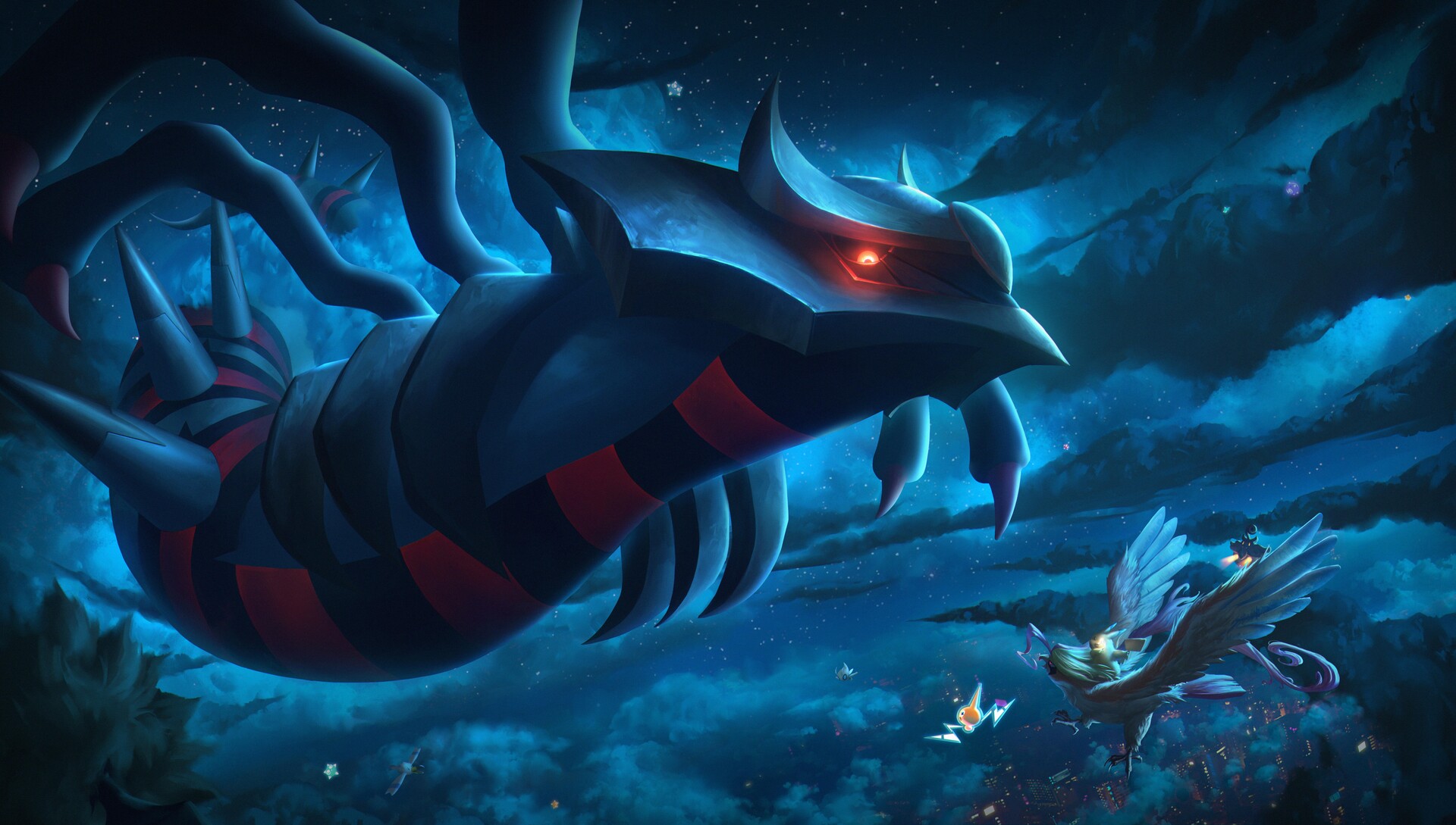 ArtStation - pokemon-夜间的相遇