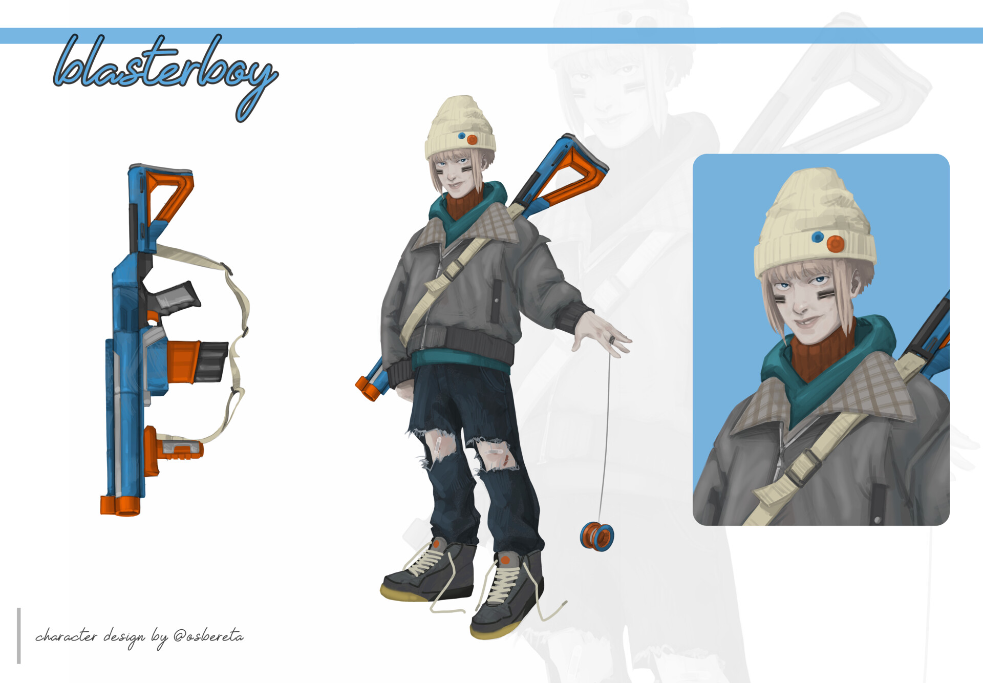 ArtStation - Blasterboy Character Concept