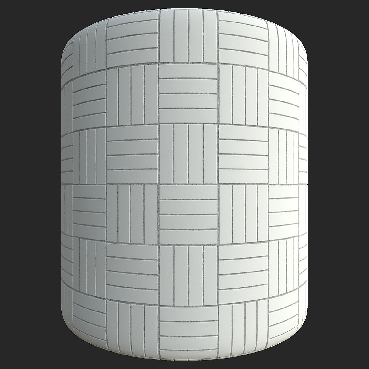 TextureCan - Basketweave White Ceramic Tiles