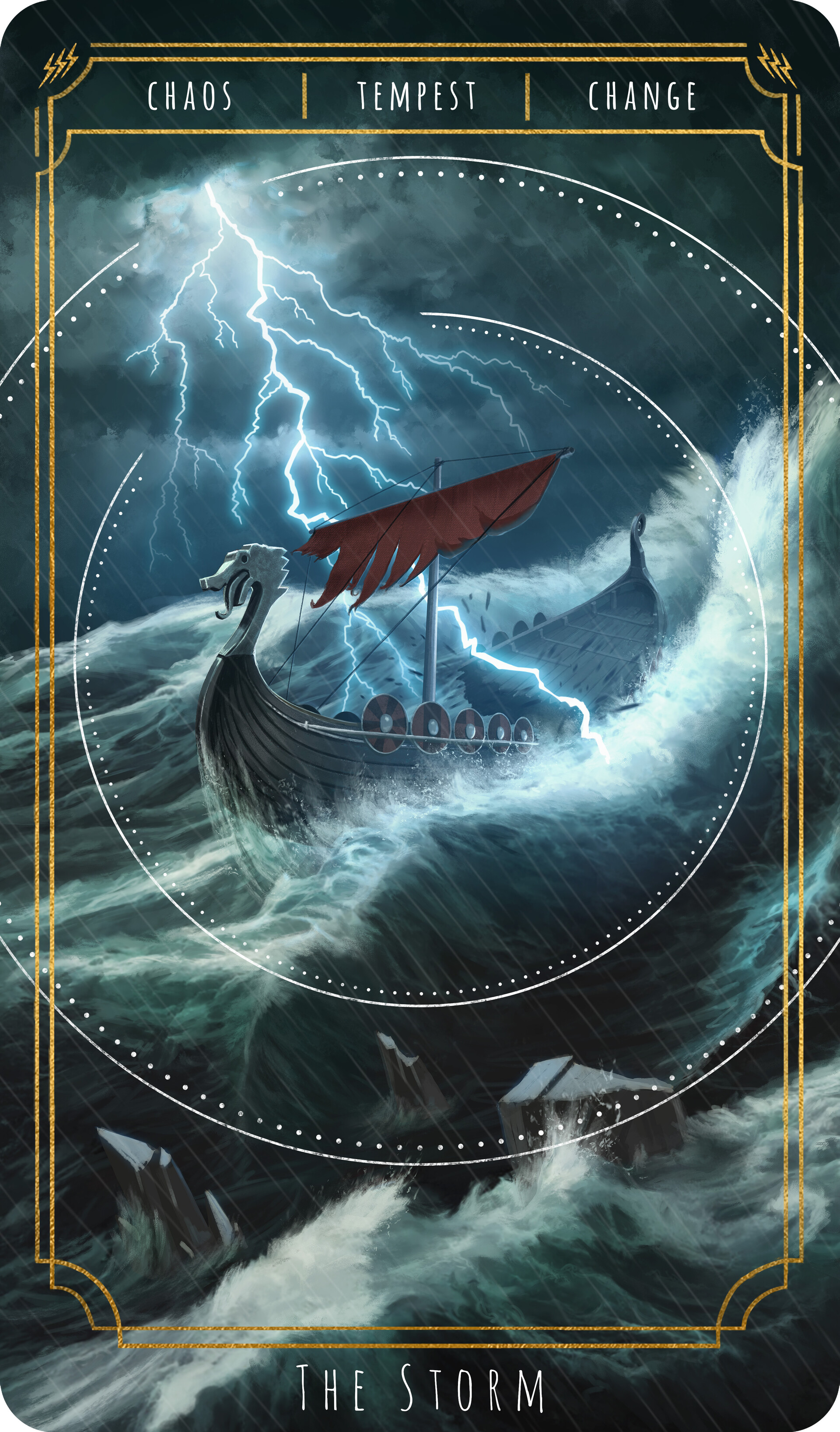 ArtStation - The Storm - Tarot card