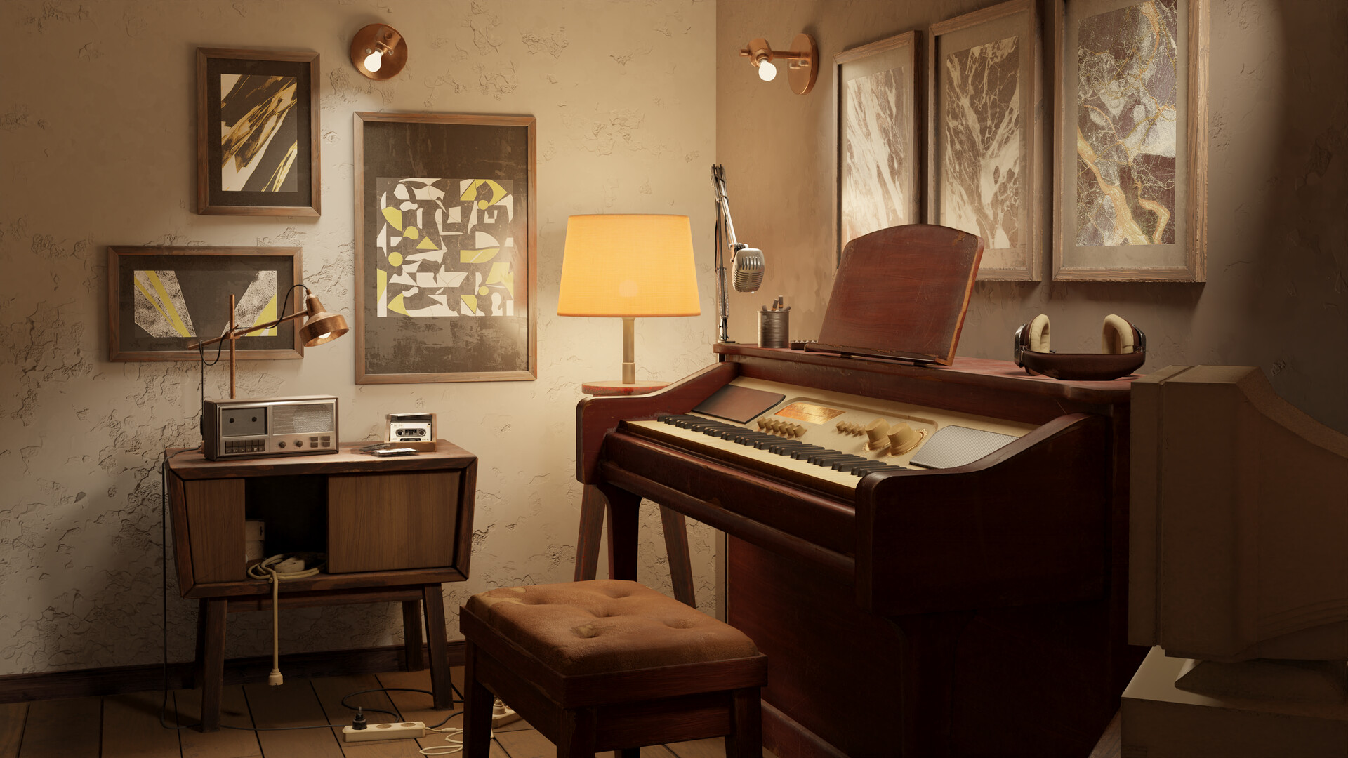 ArtStation - Home music studio assets, part 1