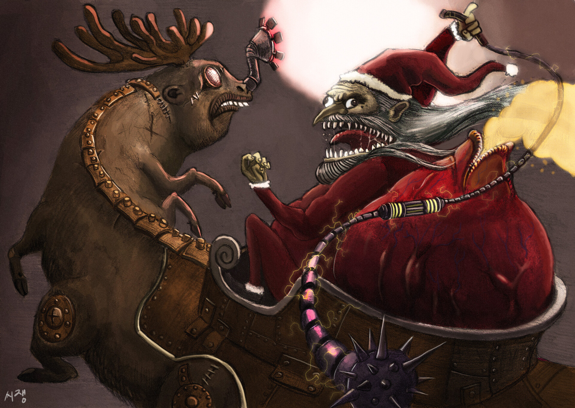 ArtStation - Old Christmas Card Drawings