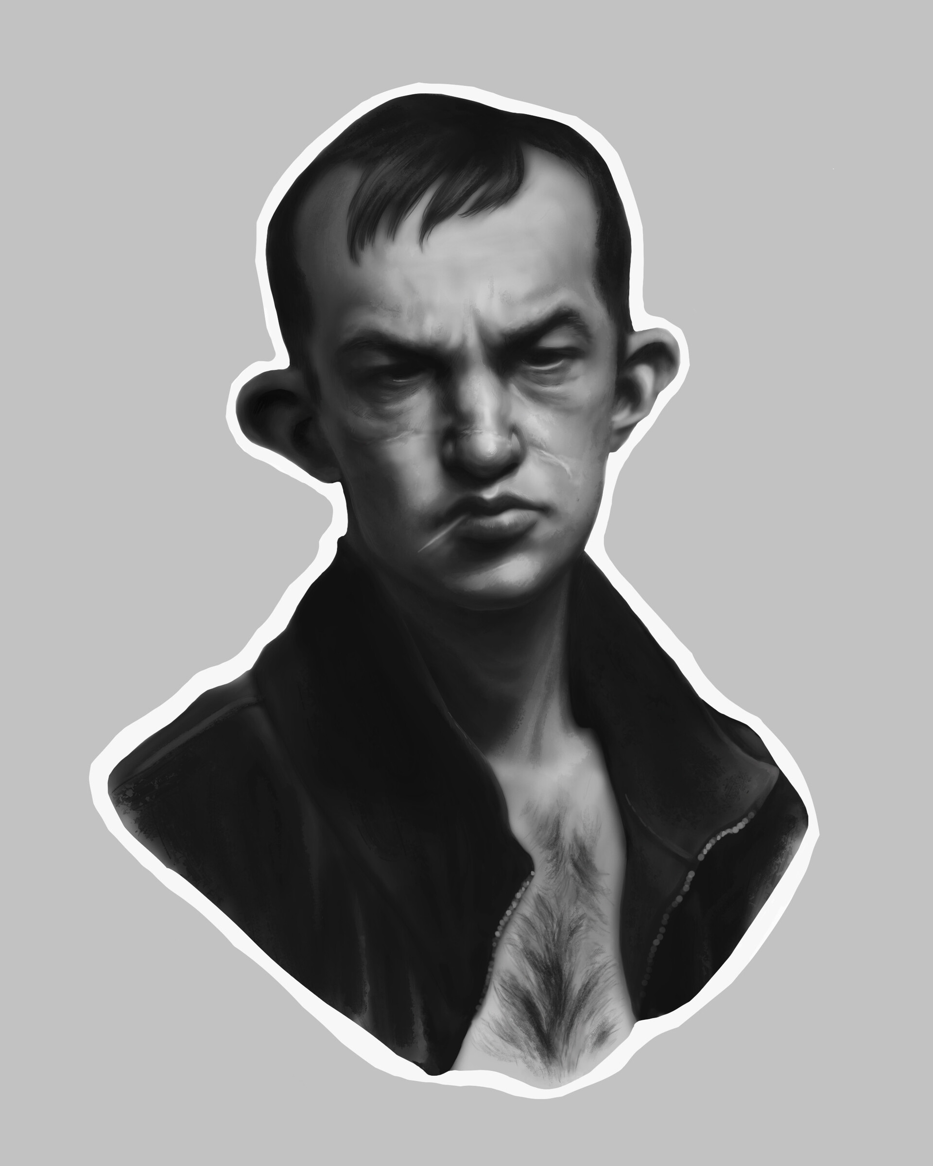 ArtStation - gangster stylized portrait