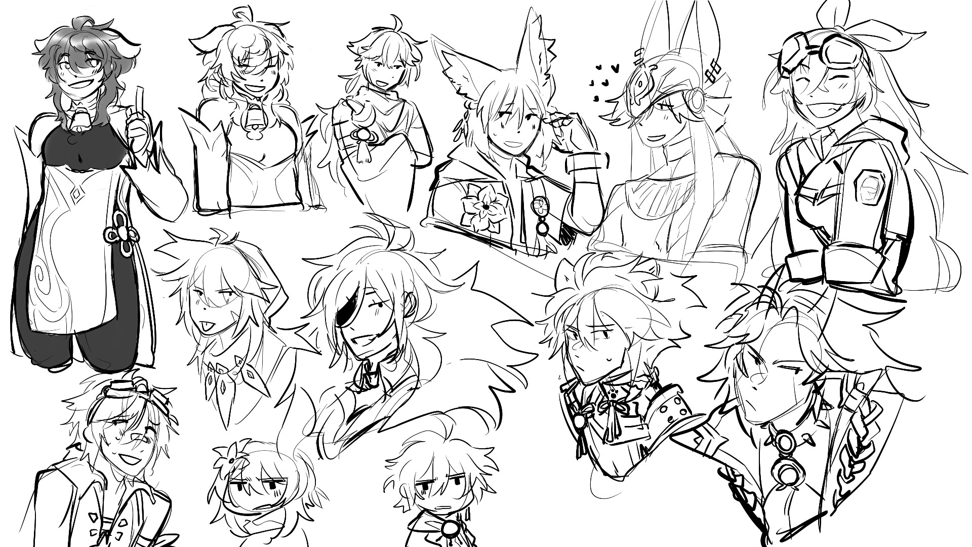 ArtStation - Genshin Impact Doodles