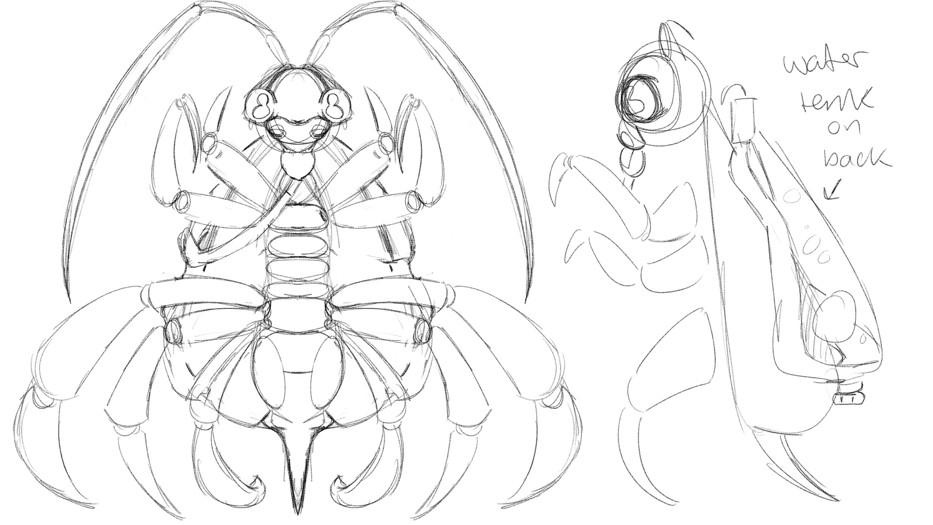 Emma Paul - Alien Crustacean Idea Generation