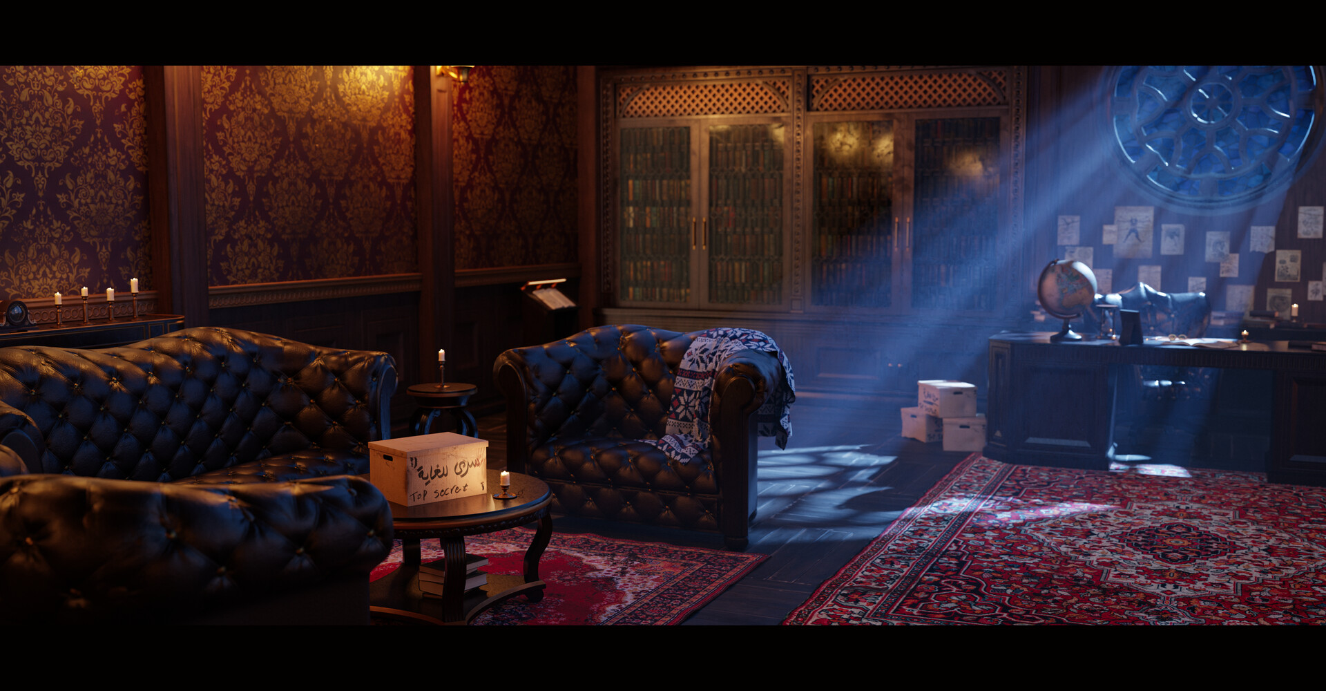 ArtStation - Victorian Office - Study