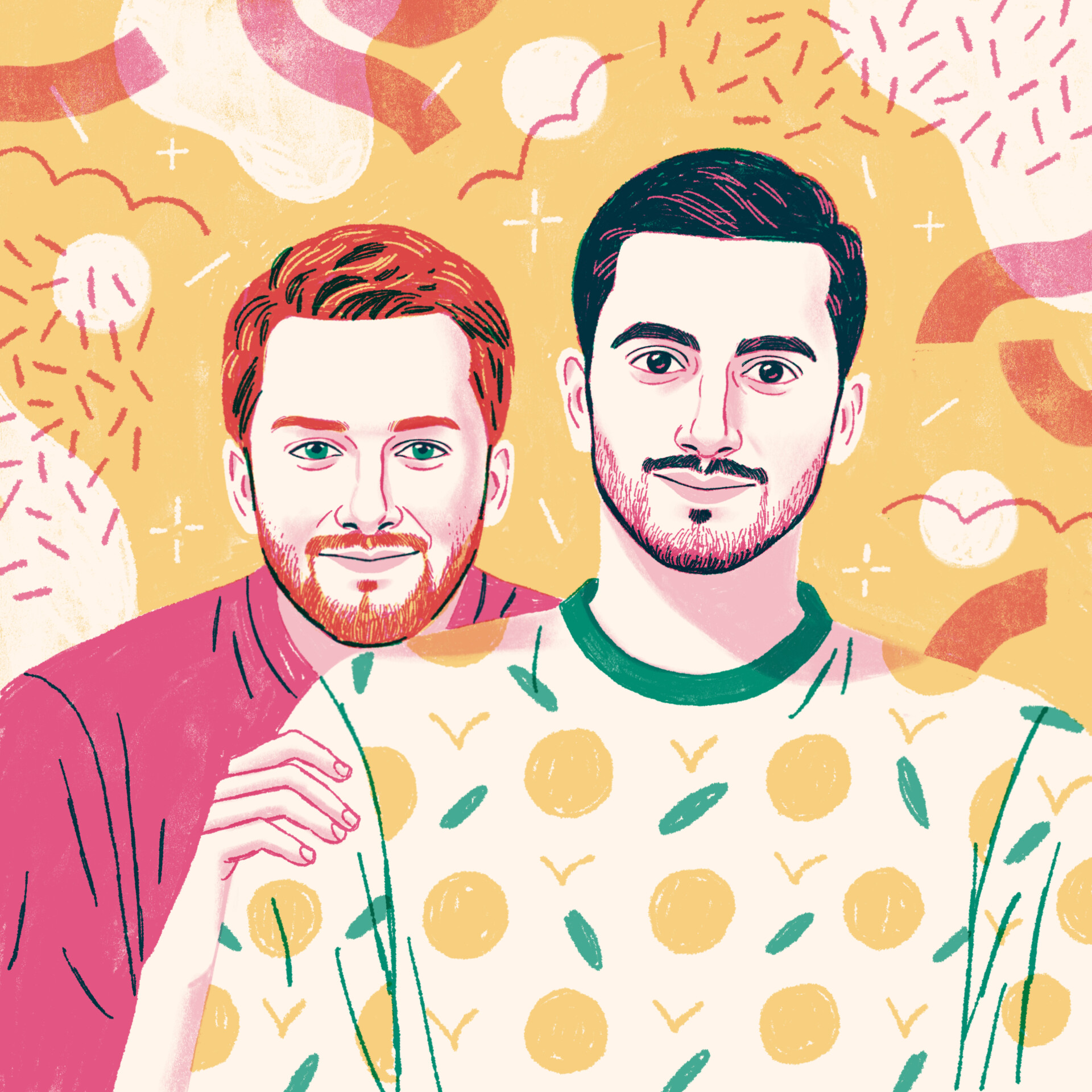 ArtStation - lovely couple digital illustration