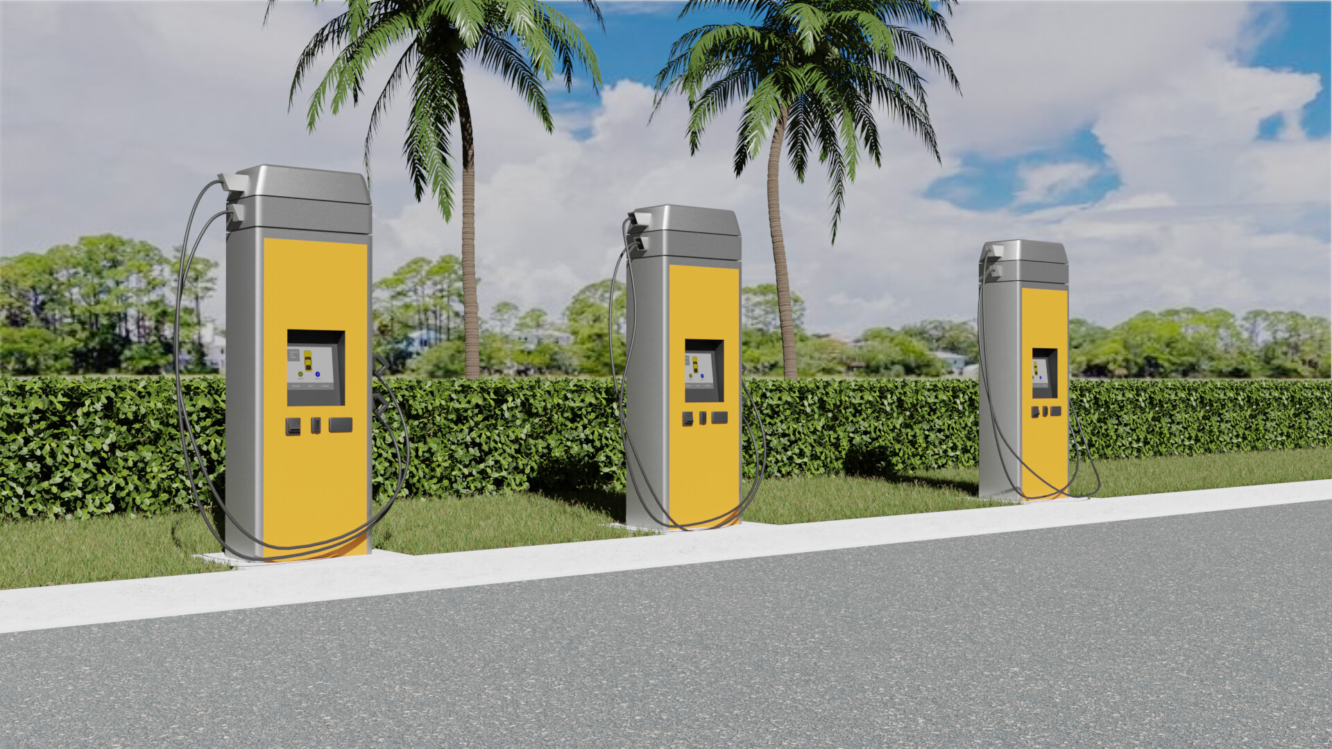 ArtStation - Car Charging Stations