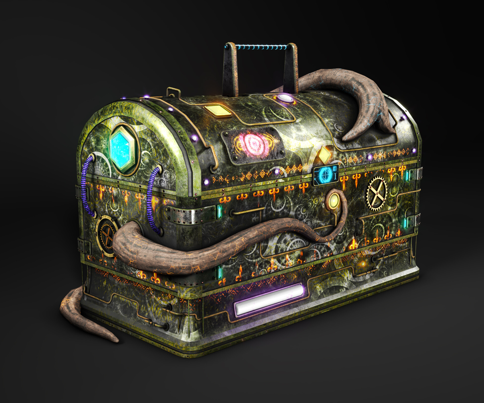 ArtStation - sifi magical treasure chest