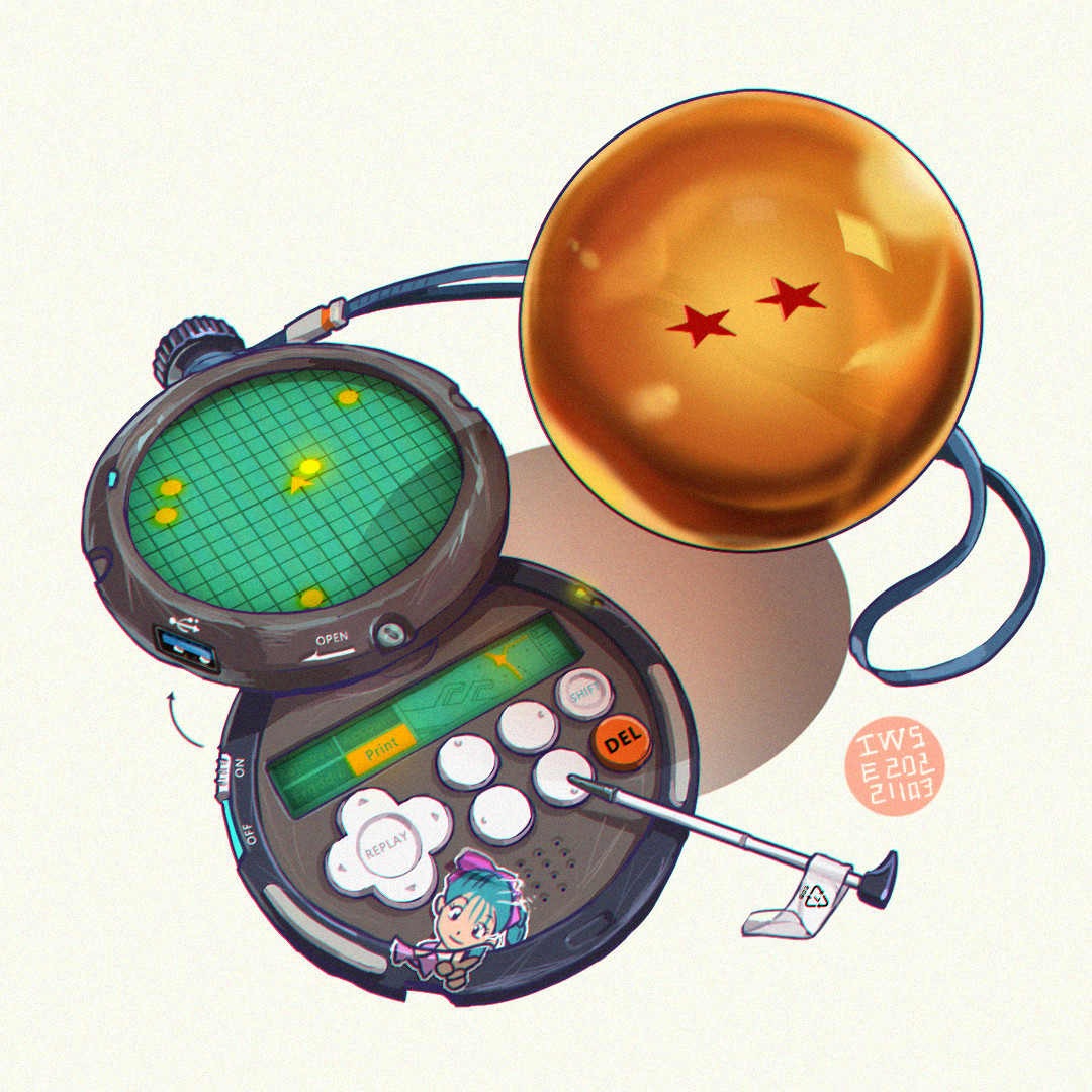 Iwse Zhang Bulma Dragon Ball Arrow Symbol Artist Name Chromatic Aberration Dated Dragon