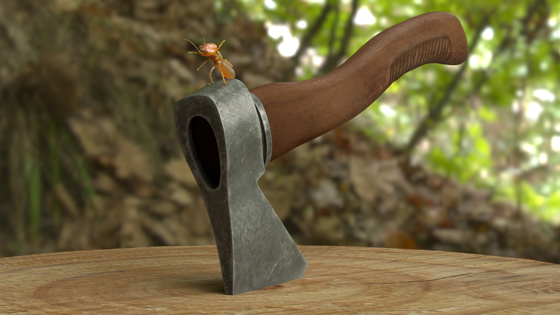 ArtStation - ant in the axe 3d lighting work