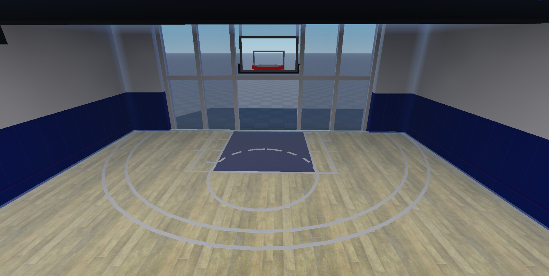 ArtStation - basketball court inside building