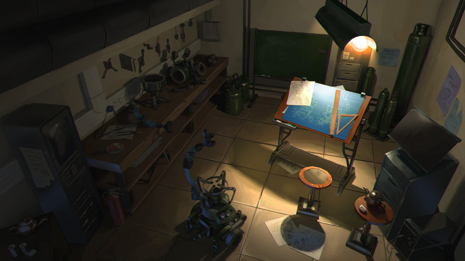 ArtStation - Environment Design : Inventor room