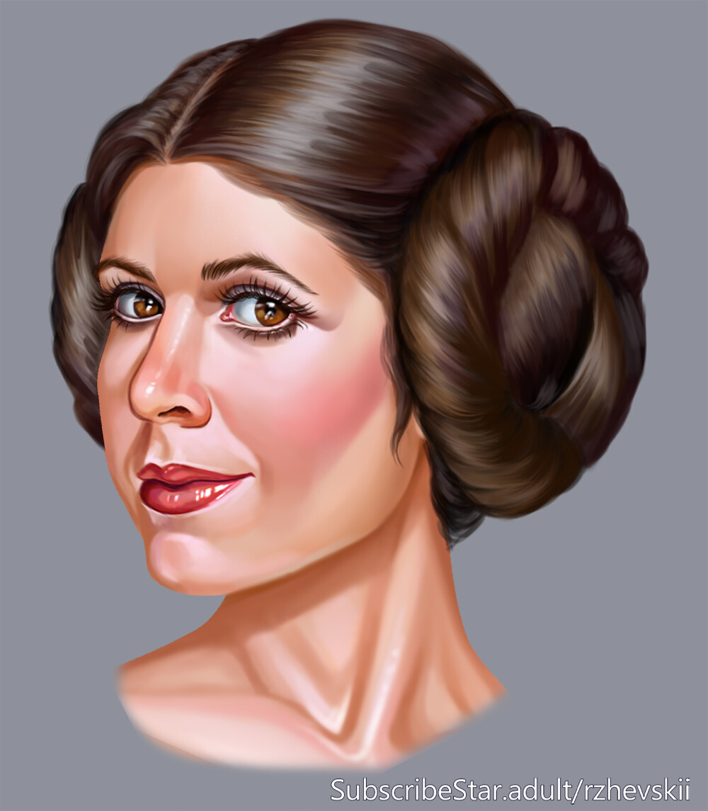 ArtStation - Princess Leia fanart portrait