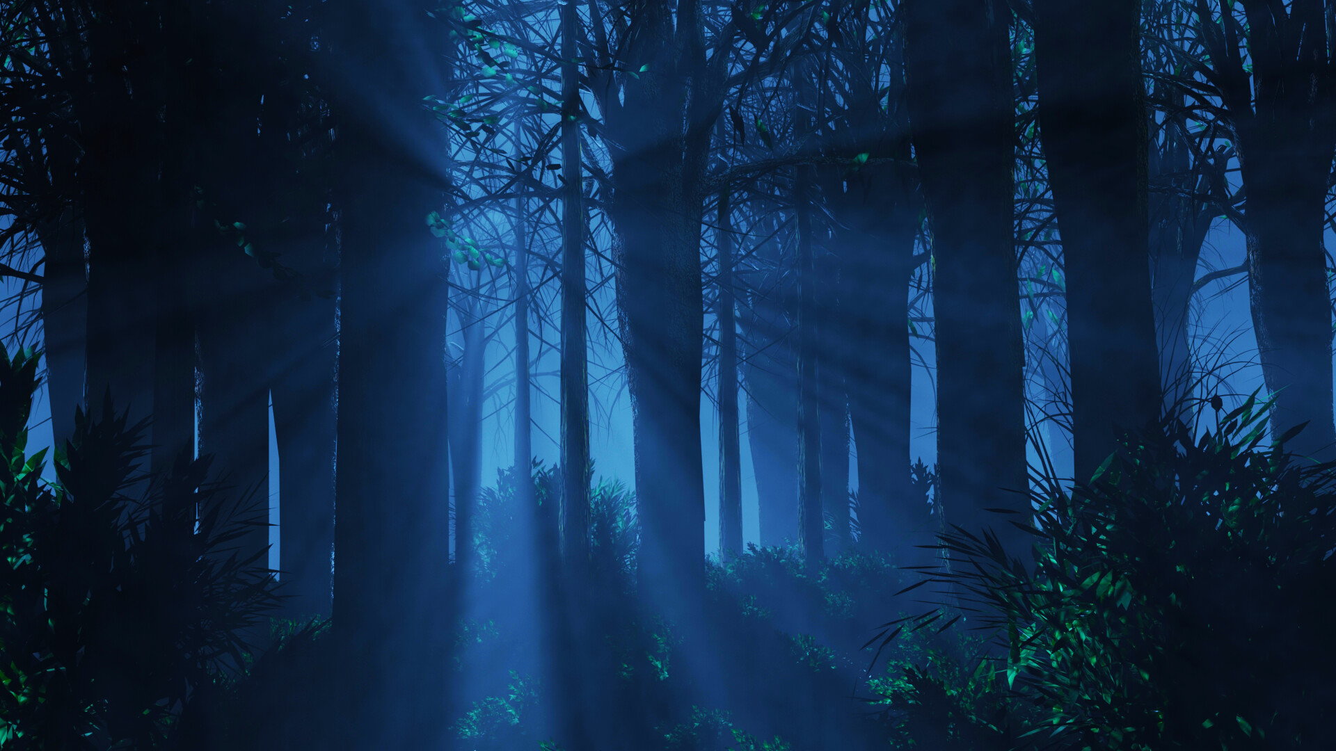 ArtStation - night forest