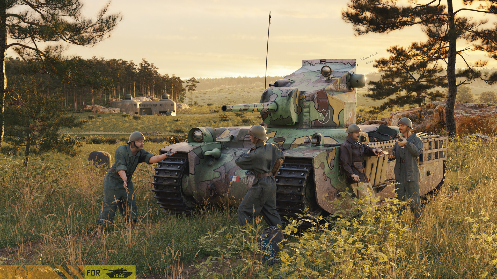 ArtStation - G1R- French Tank (1\35 Scale model - full project)