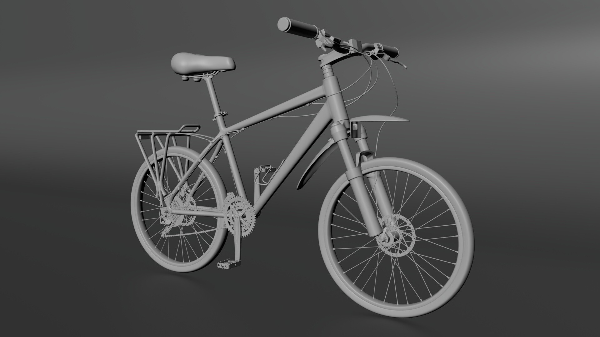 ArtStation - Hard poly Bike Model