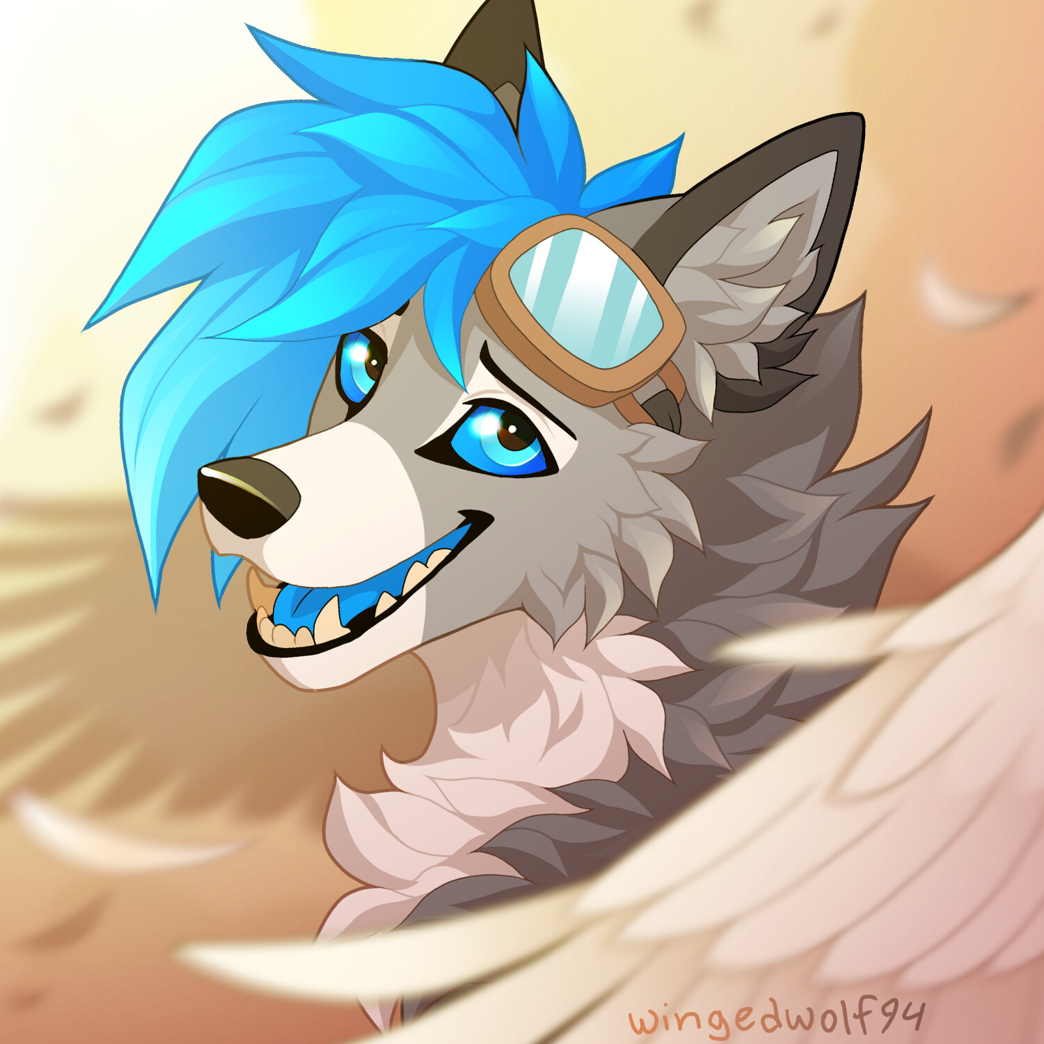 ArtStation - Skyler Winged Sparkledog Portrait